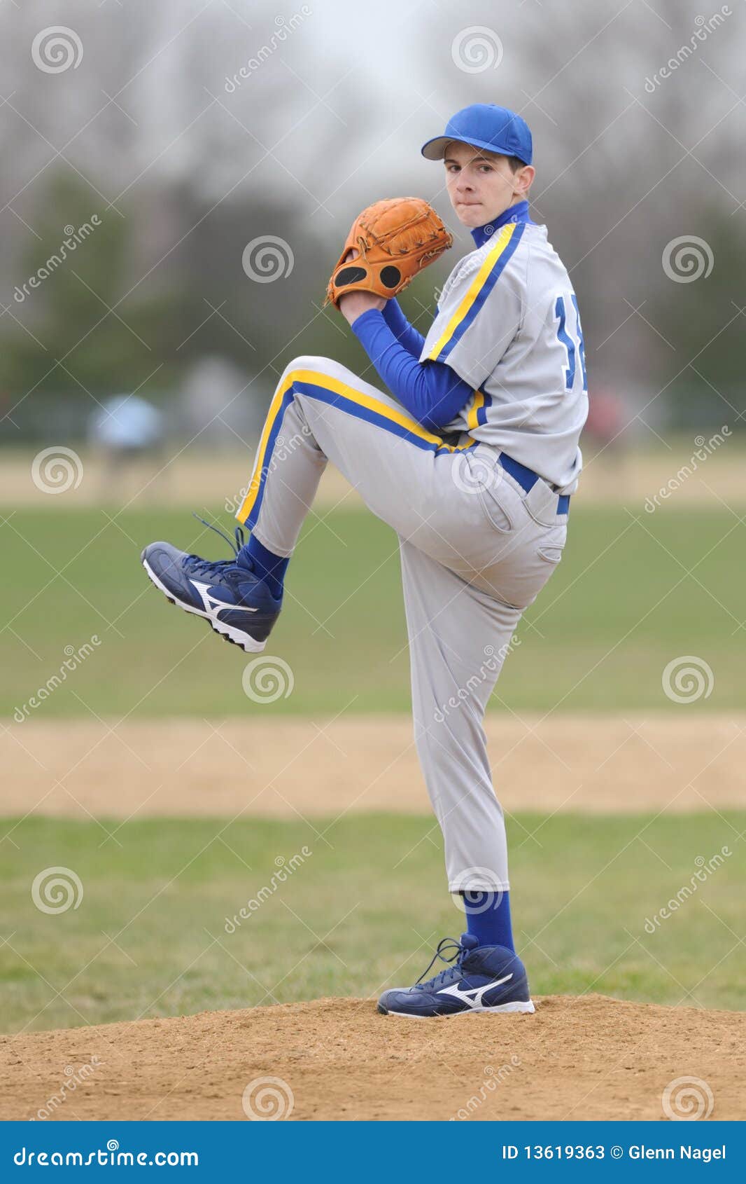 High School Baseball Pitcher Stock Image - Image of teenager, leisure ...