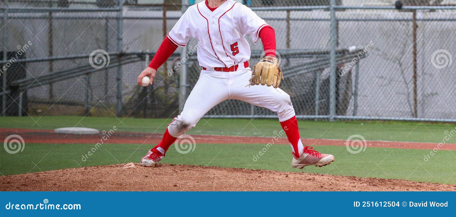 High School Baseball Pitcher Oitching during a Game Stock Photo - Image ...