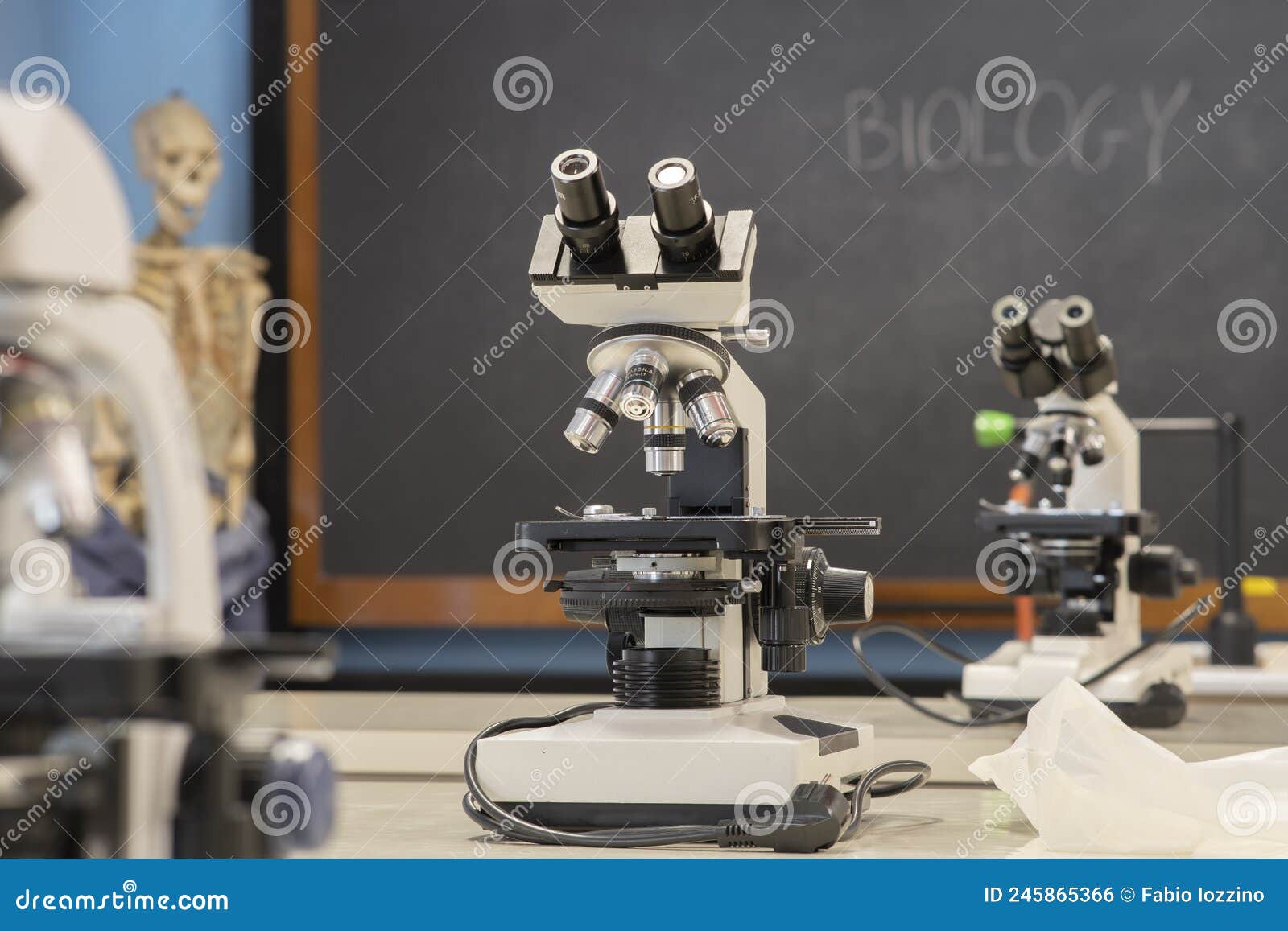 High school biology lab stock photo. Image of high, concentration ...