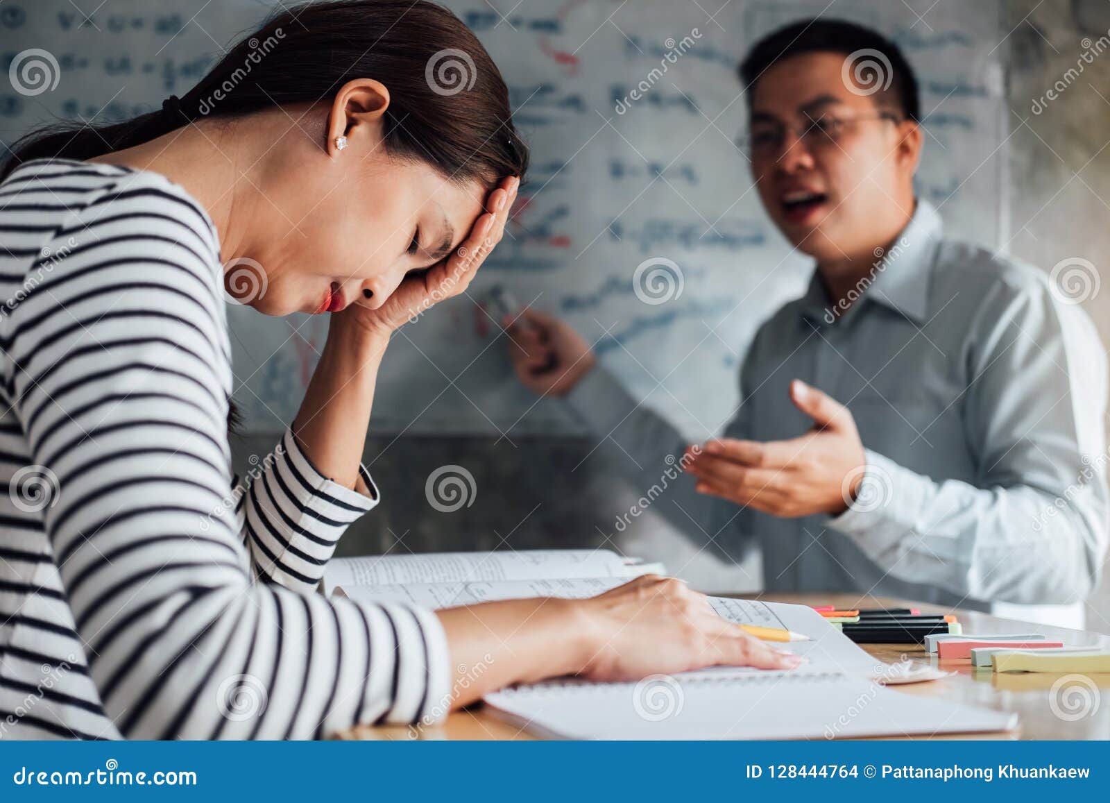 High School or College Student Group Catching Up Workbook and Le Stock ...