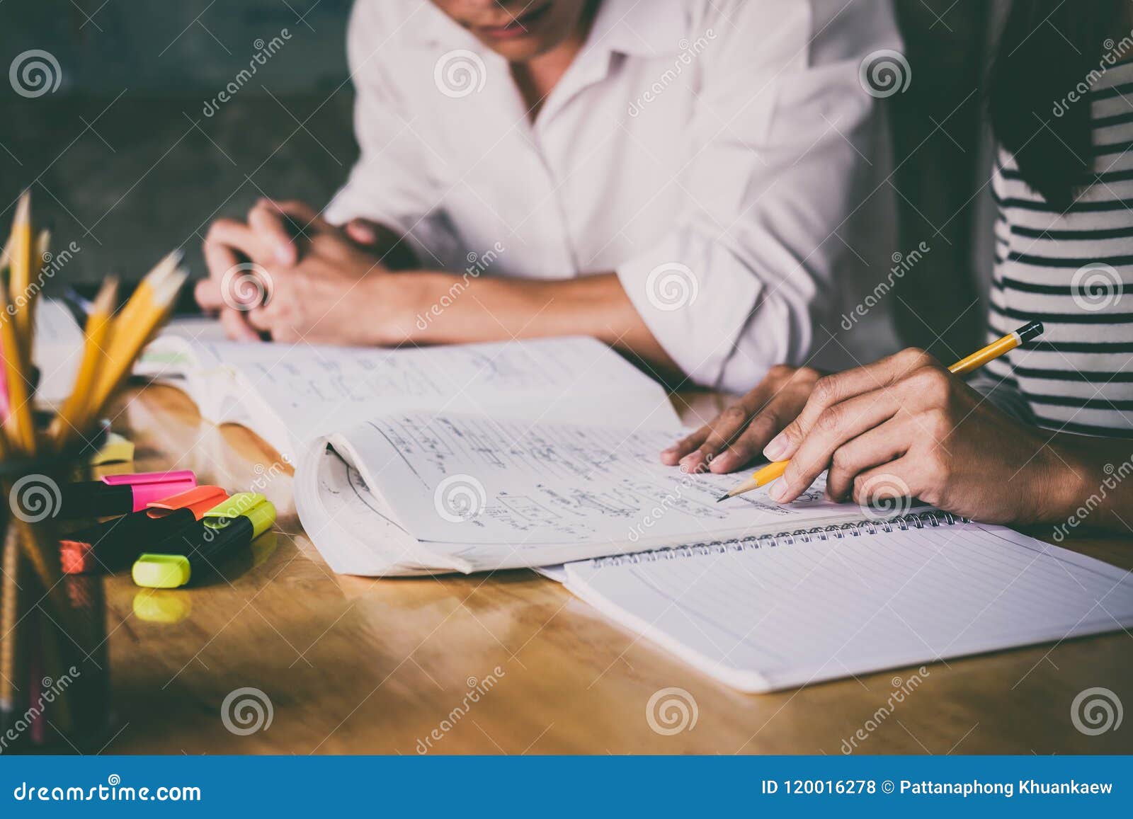 High School or College Student Group Catching Up Workbook and Le Stock ...