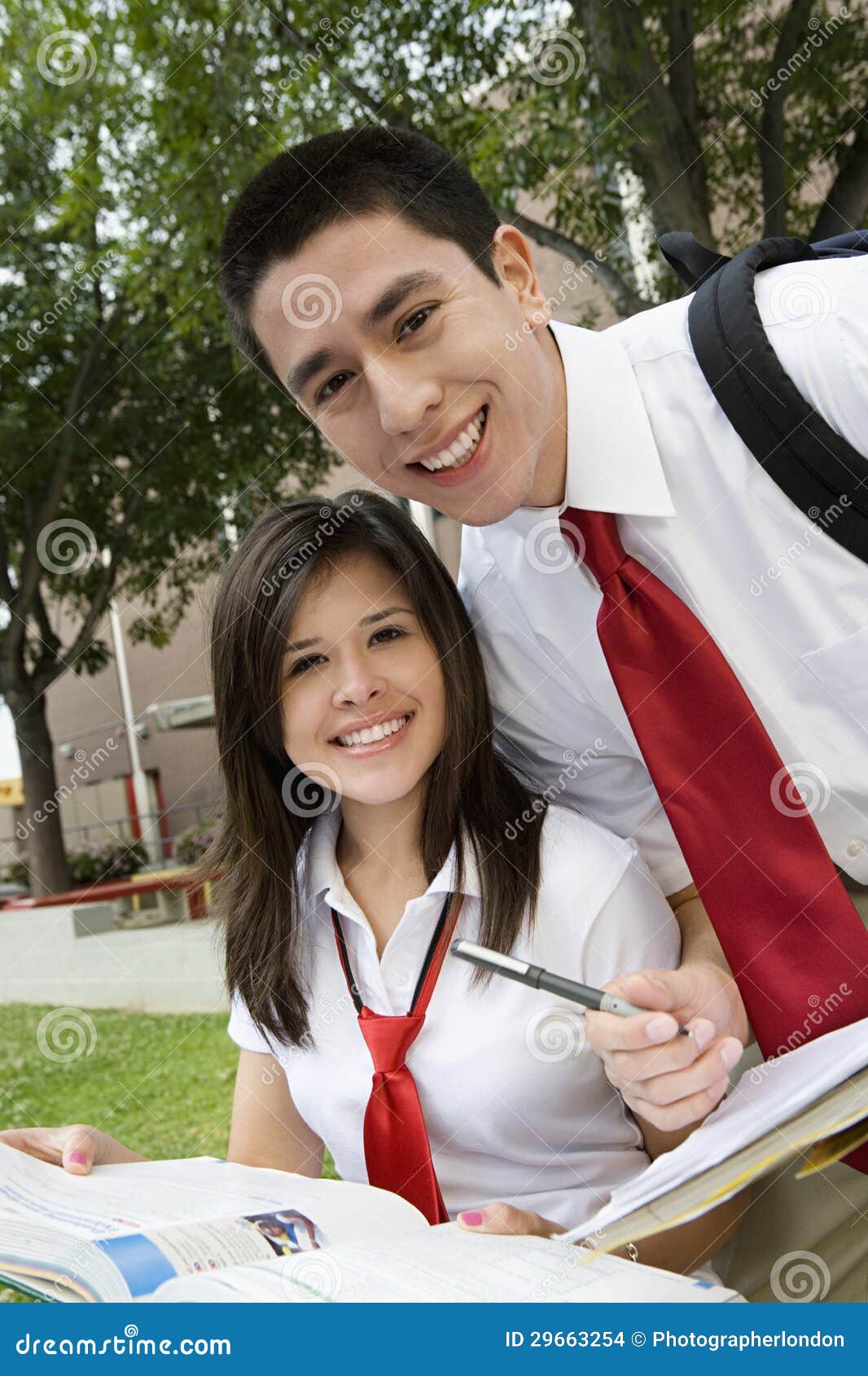 High School Couple Studying Stock Photo - Image of girl, beauty: 29663254
