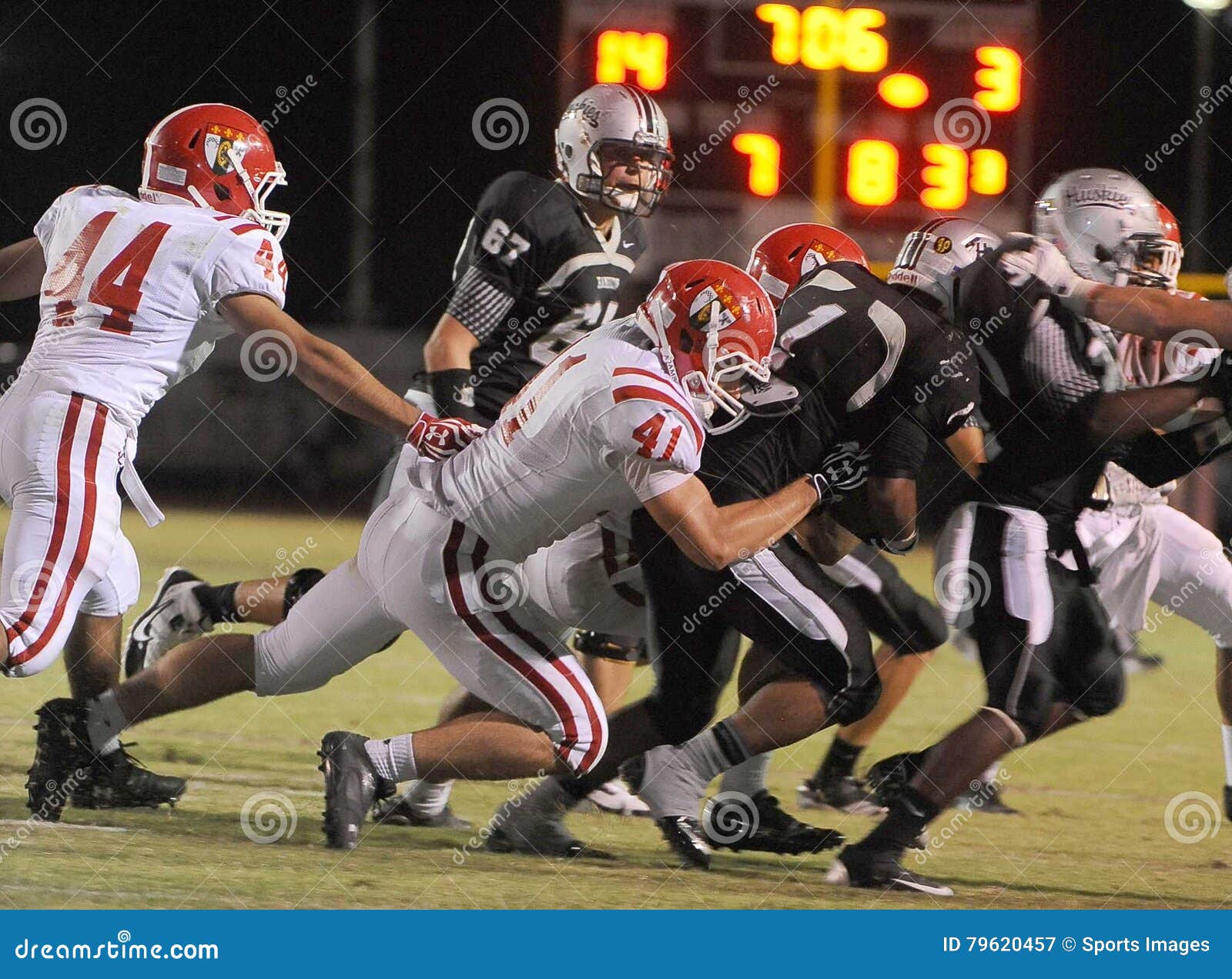 High School Football Game Action. Editorial Photography - Image of ...