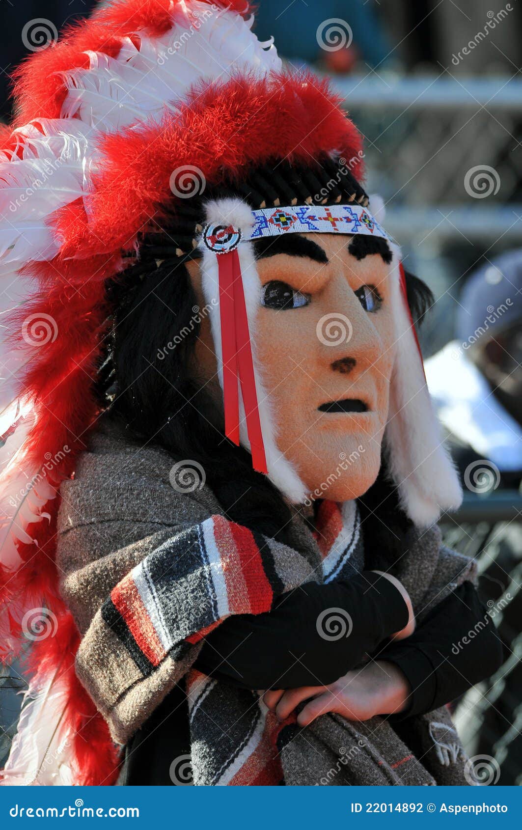 High School Football Mascot - Native American Editorial Photography ...