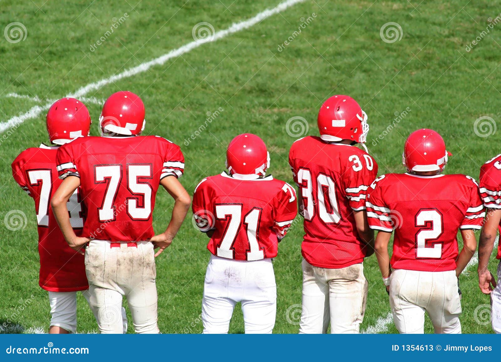 High School Football Team stock image. Image of ball, jersey - 1354613