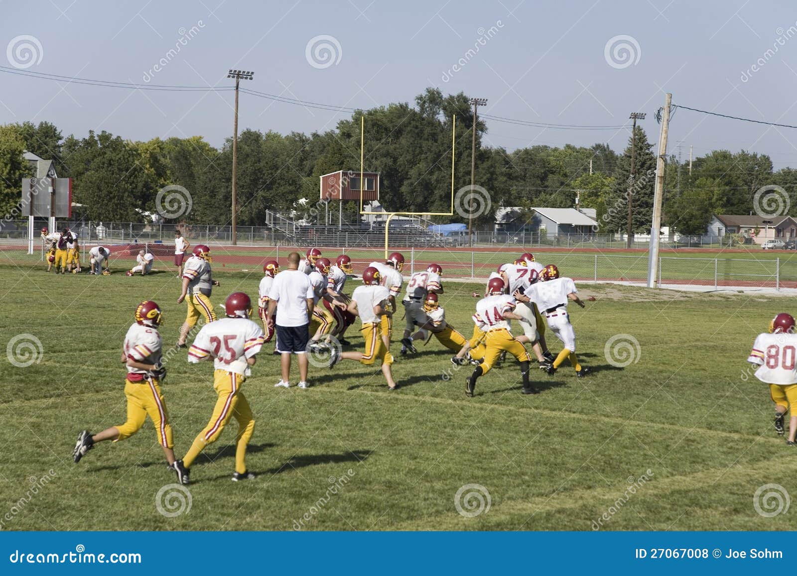 High School Football Team Practicing Editorial Stock Photo - Image of ...