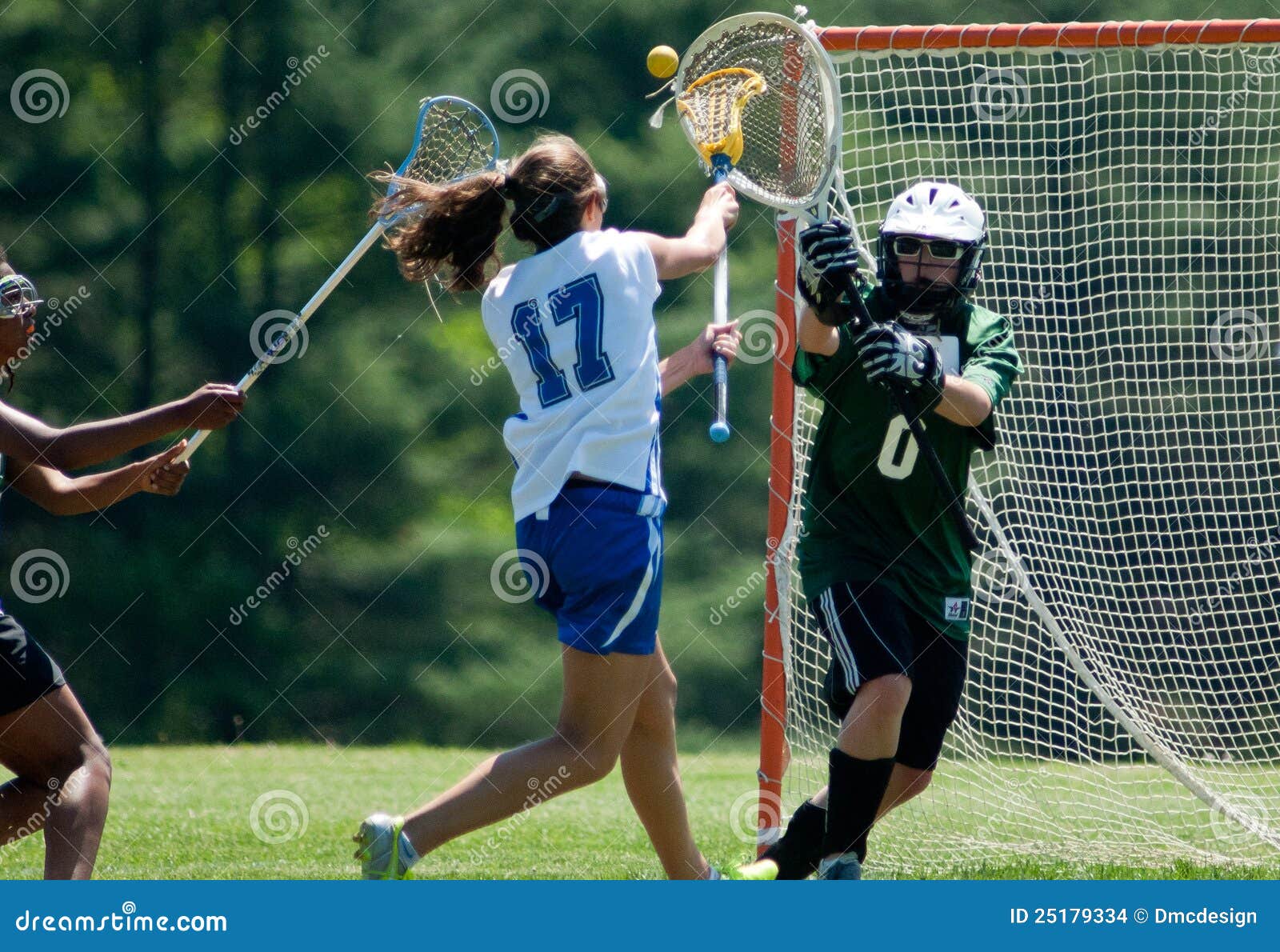High School Girls Lacrosse editorial stock image. Image of attack ...