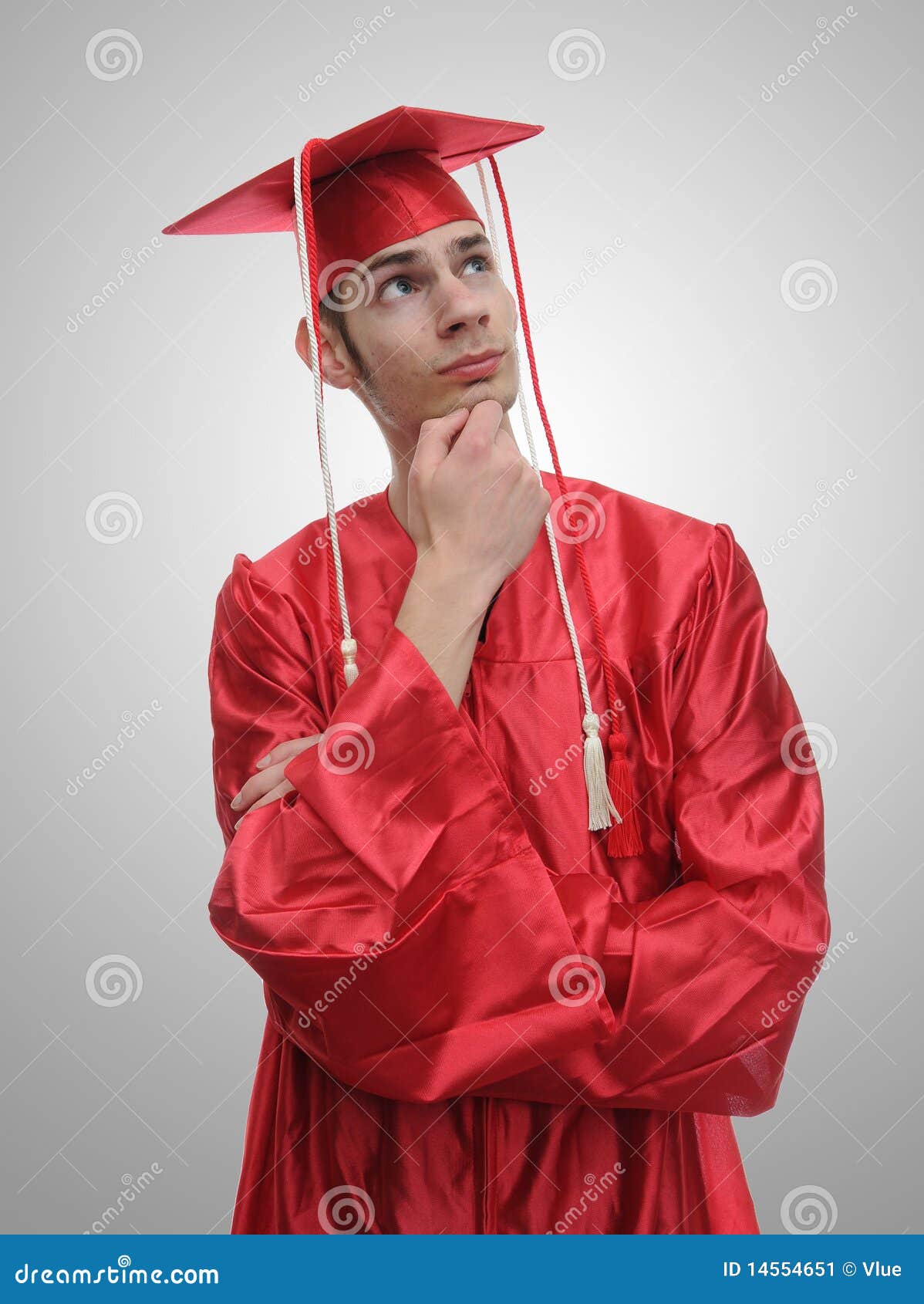 High School Graduate Future Thinking Stock Image - Image of isolated ...