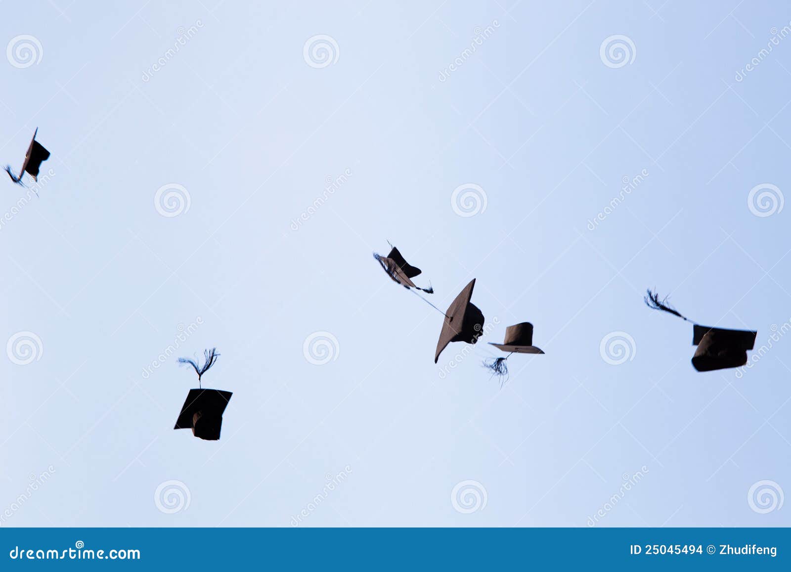 High School Graduation Hats Stock Photo - Image of graduation, happy ...