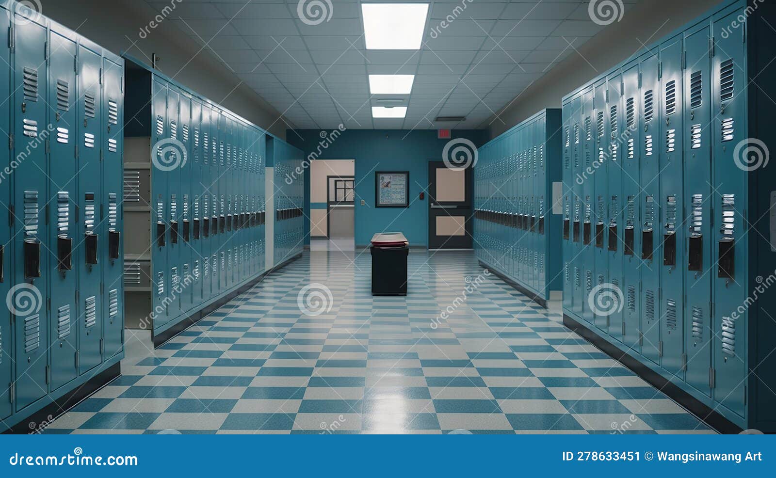High School Lobby Corridor Interior, Generated Ai Image Stock Image ...