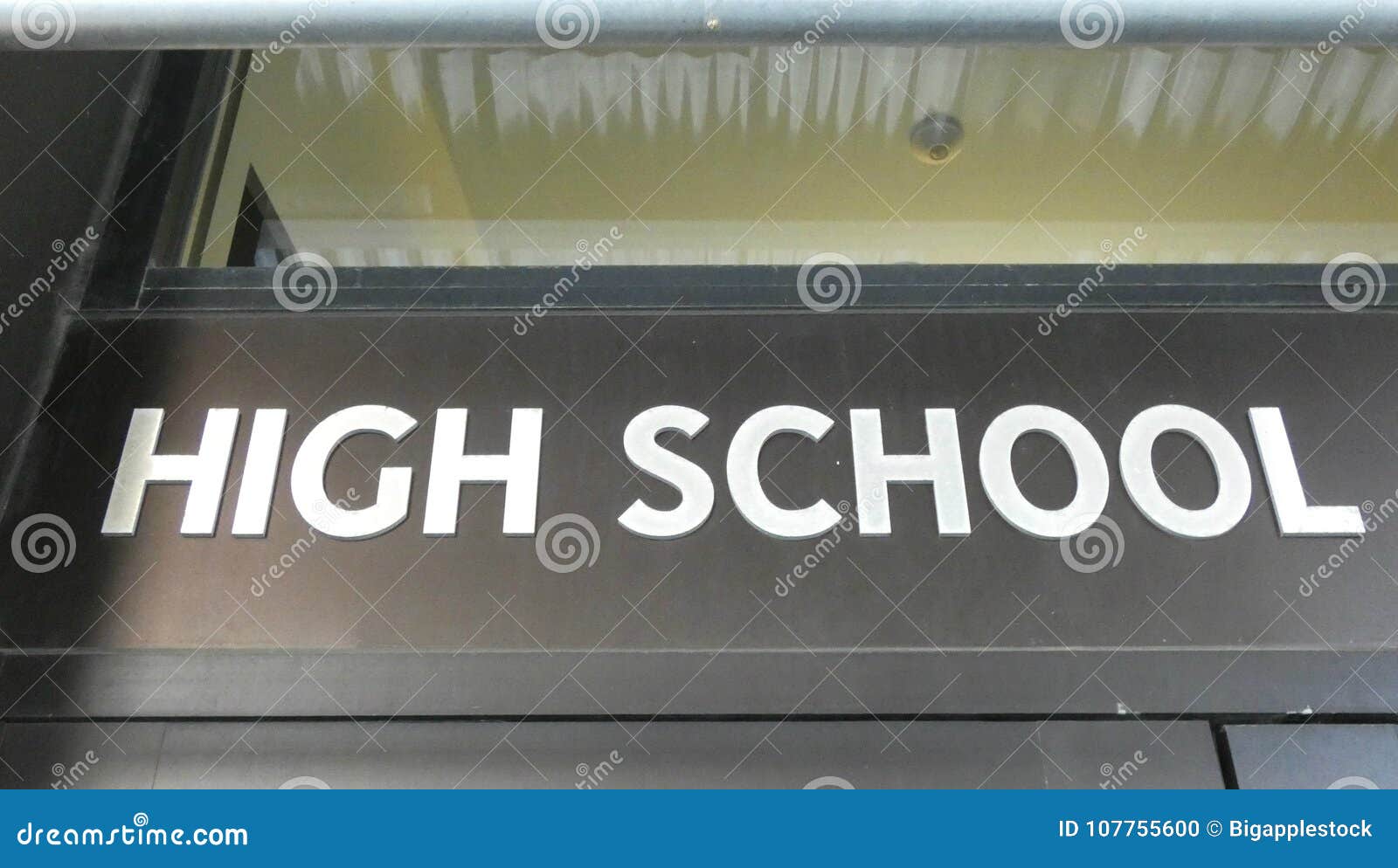 High School Sign stock photo. Image of schools, teach - 107755600