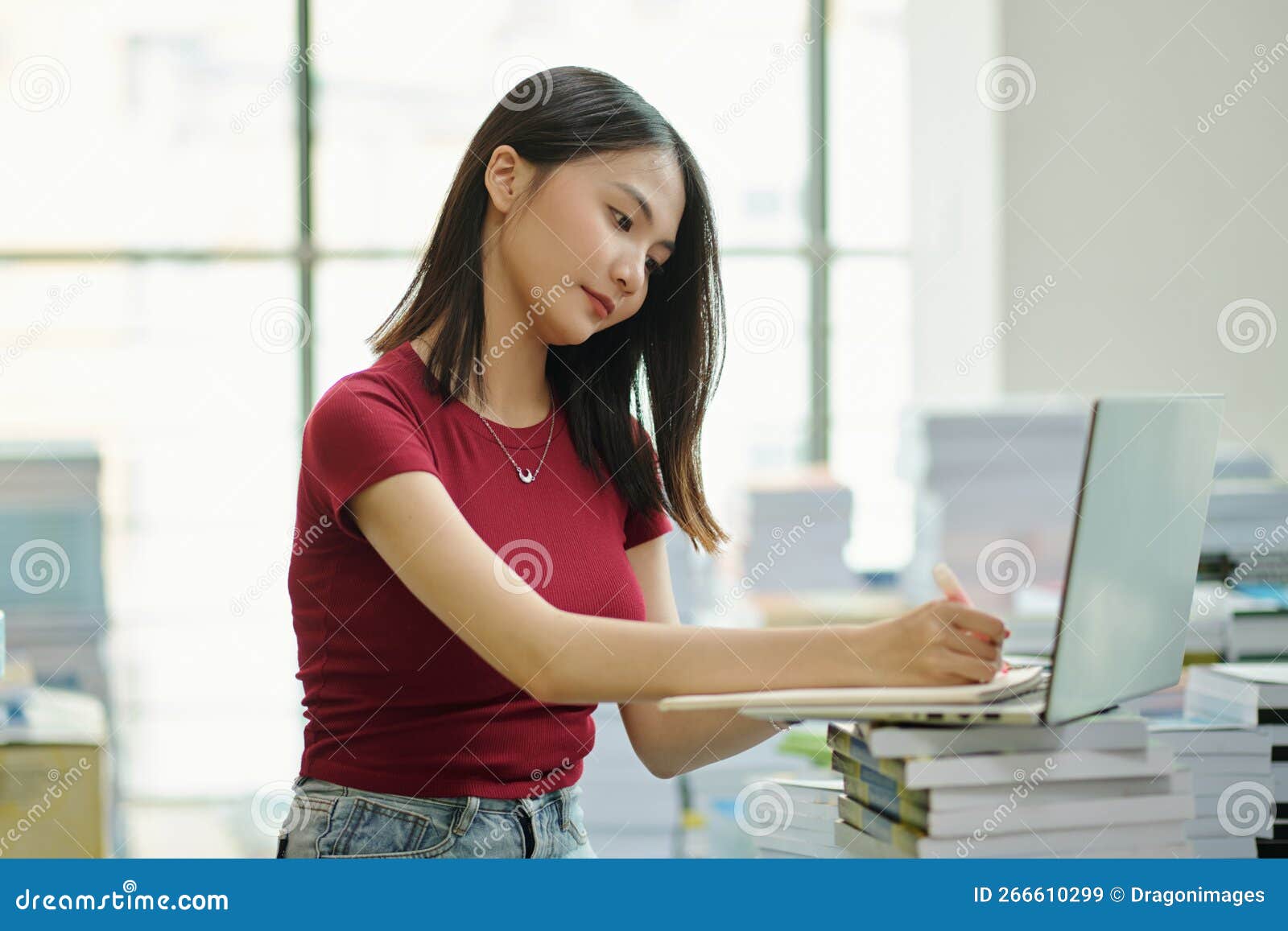 Student Doing Homework stock image. Image of sophomore - 266610299