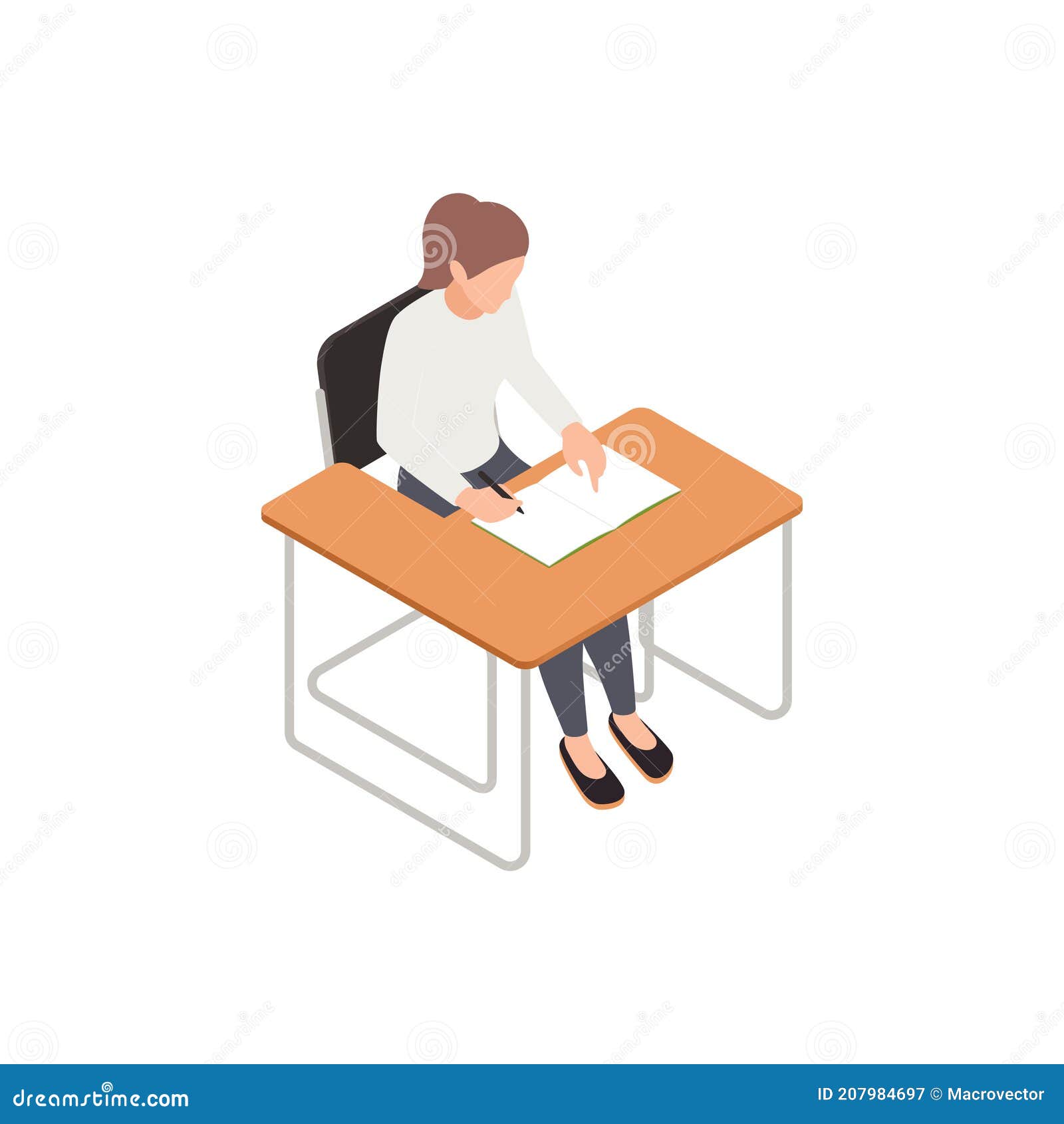 High School Student Illustration Stock Illustration - Illustration of ...