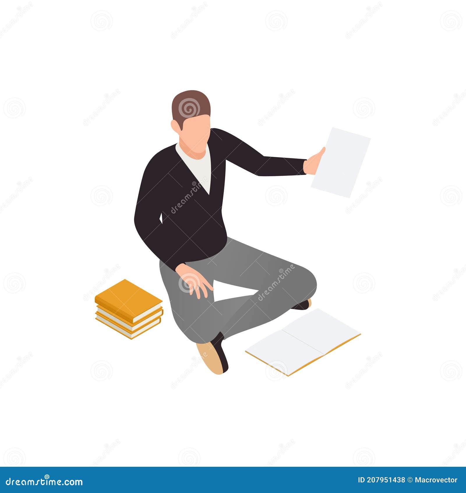 High School Student Illustration Stock Illustration - Illustration of ...