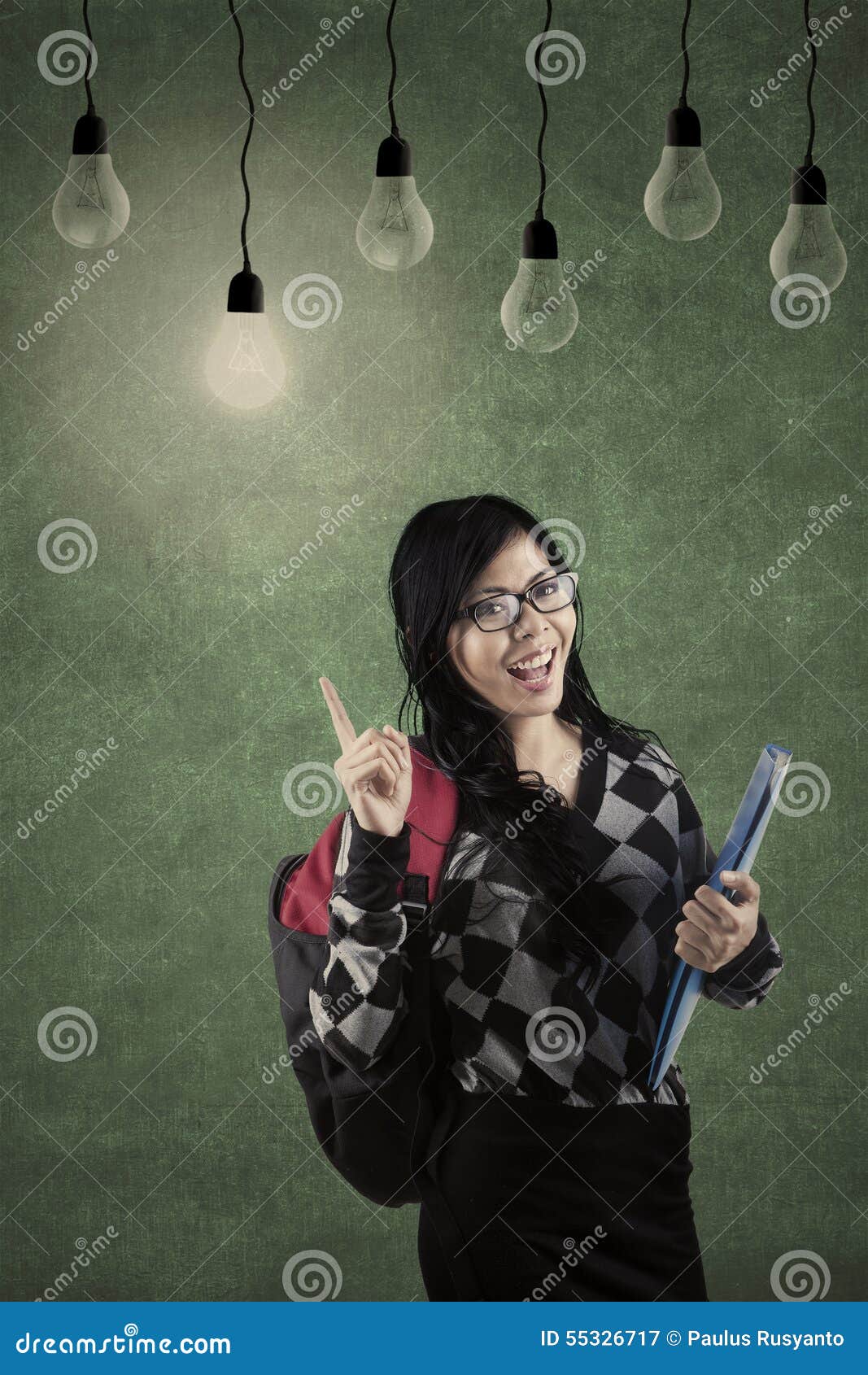 High School Student with Lamps in Class Stock Image - Image of ...