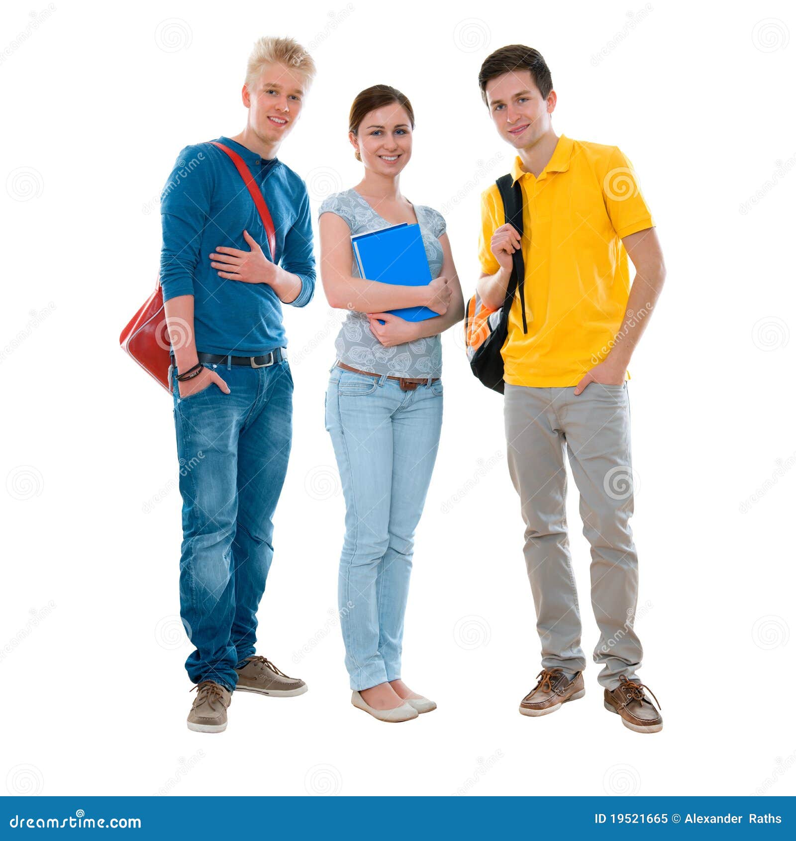 High-school students stock image. Image of isolated, college - 19521665