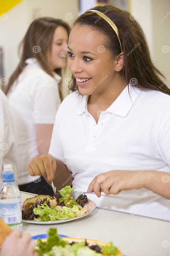 High School Students Eating Stock Photo - Image of color, cafeteria ...