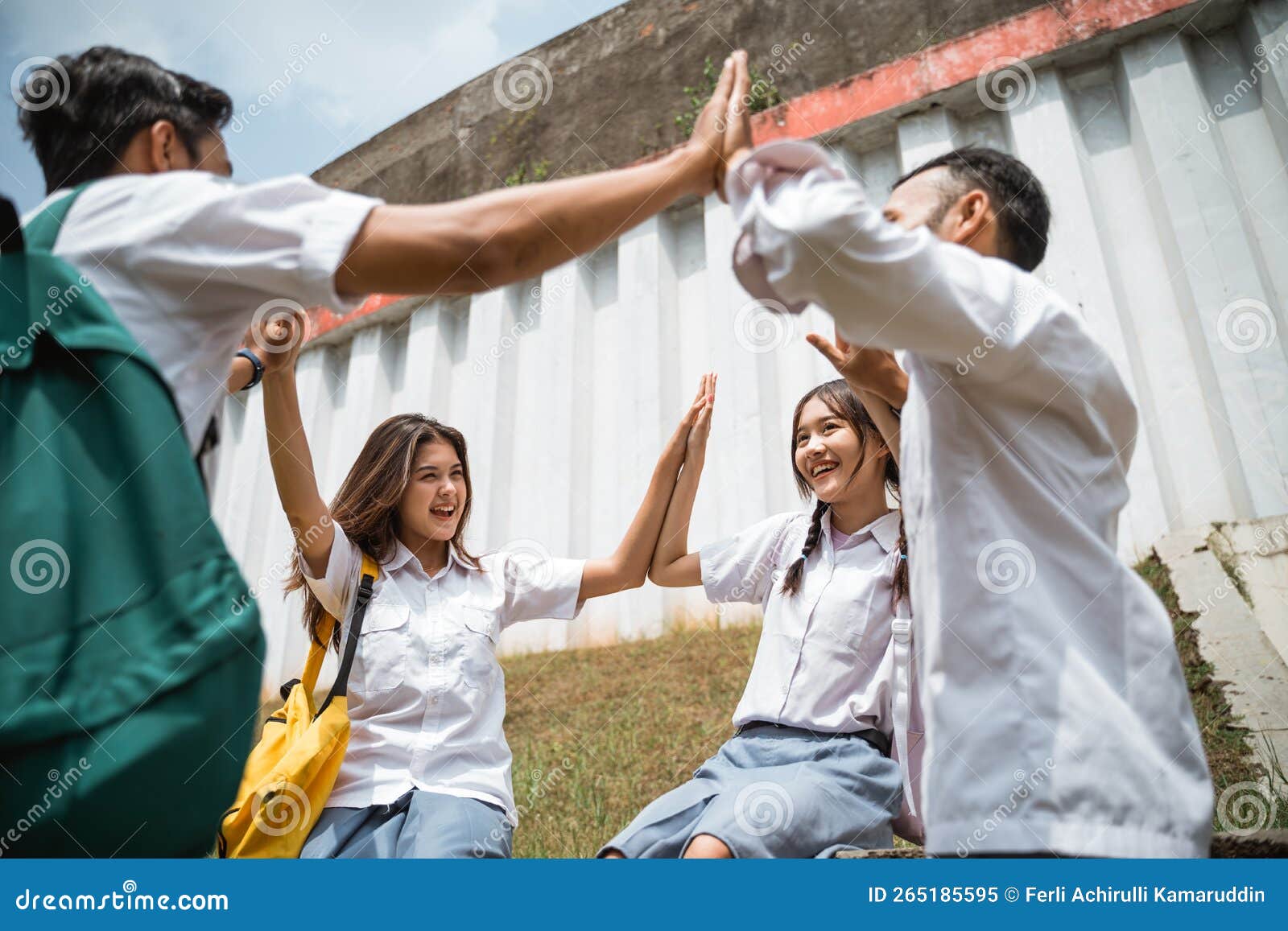 High School Students Form a Symbol of Unity Stock Image - Image of ...