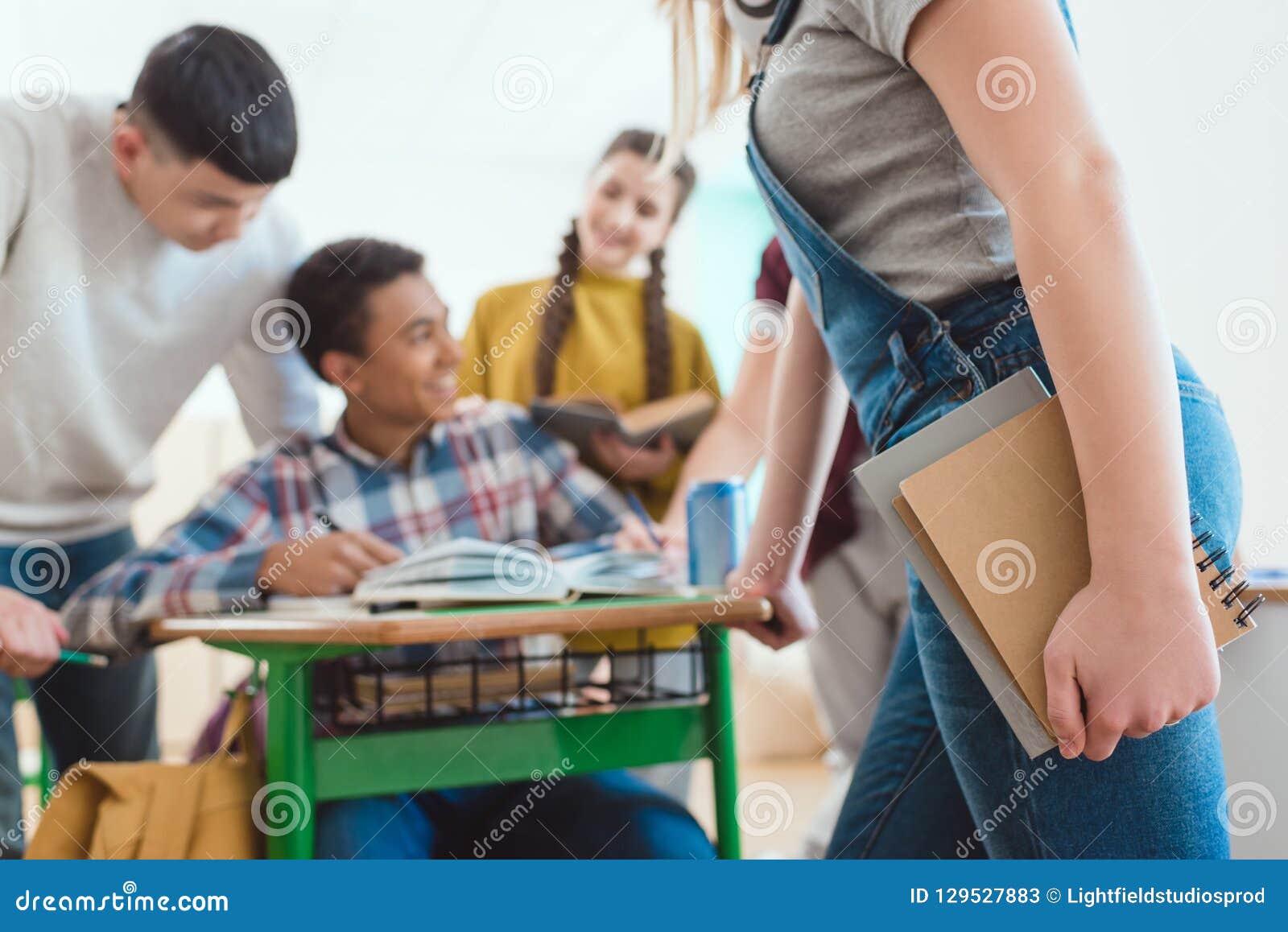 High School Students Helping Their Classmate Stock Image - Image of ...