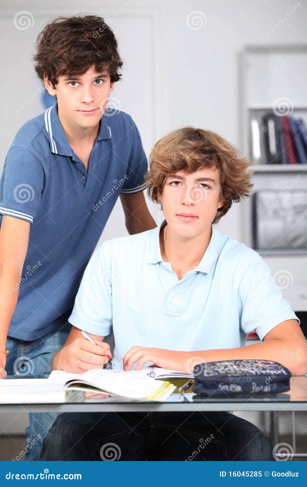 High-school Students Portrait Stock Image - Image of classroom ...