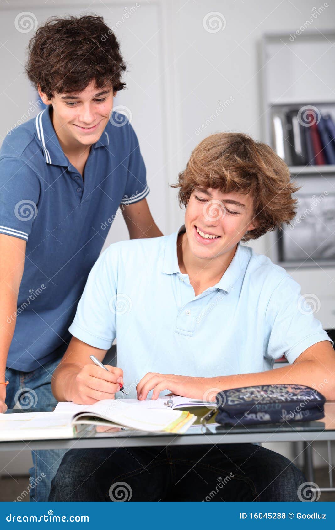 High-school Students Portrait Stock Photo - Image of study, notebook ...