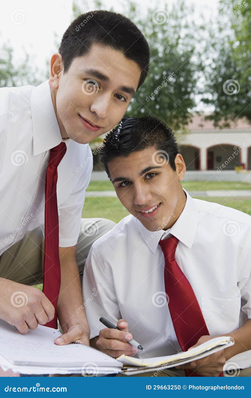 High School Students Studying Together Stock Photo - Image of holding ...