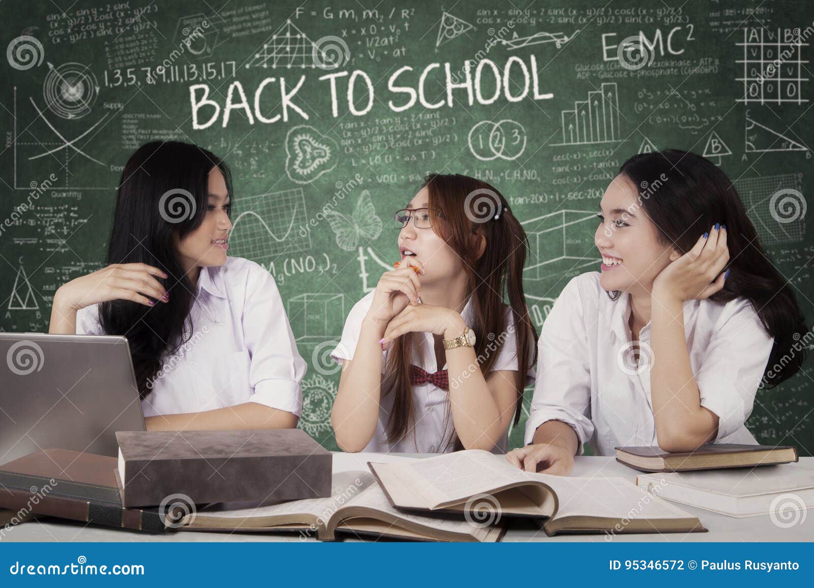 High School Students Talking in Class Stock Photo - Image of homework ...