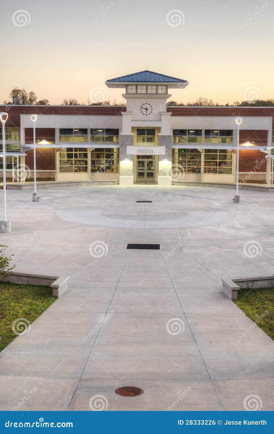 High School at Sunset stock photo. Image of florida, night - 28333226