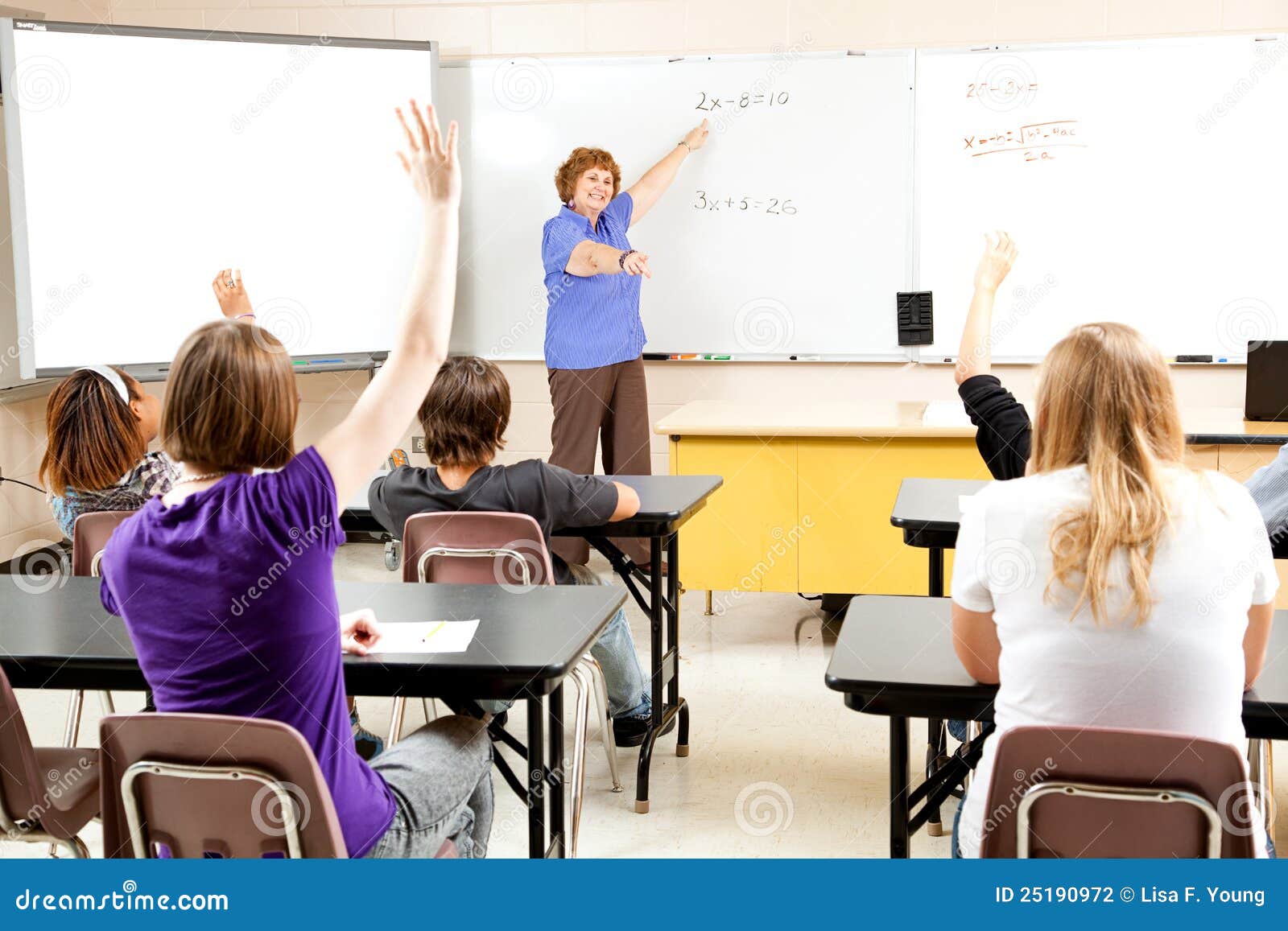 High School Teacher and Class Stock Photo - Image of algebra, learning ...
