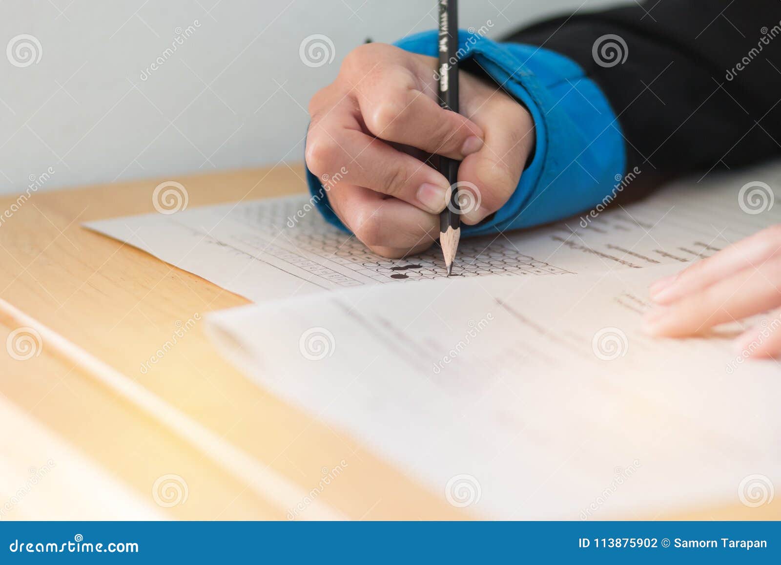 High School or University Student Hands Taking Exams, Writing Ex Stock ...