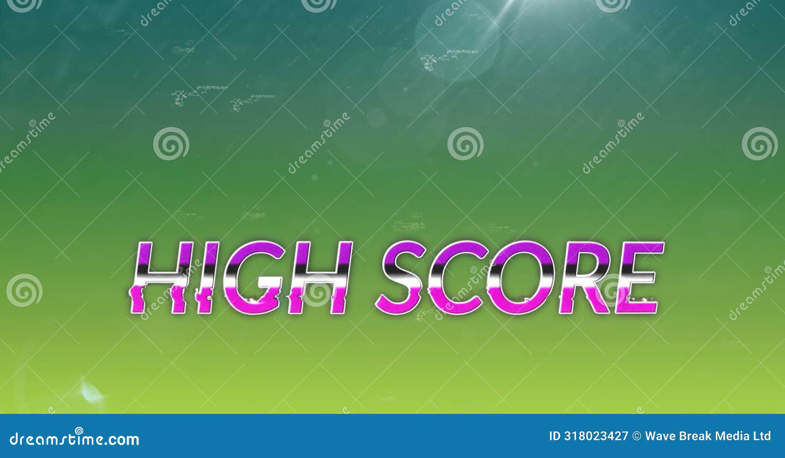 High Score Text Banner Over Mathematical Equations Floating on Green ...