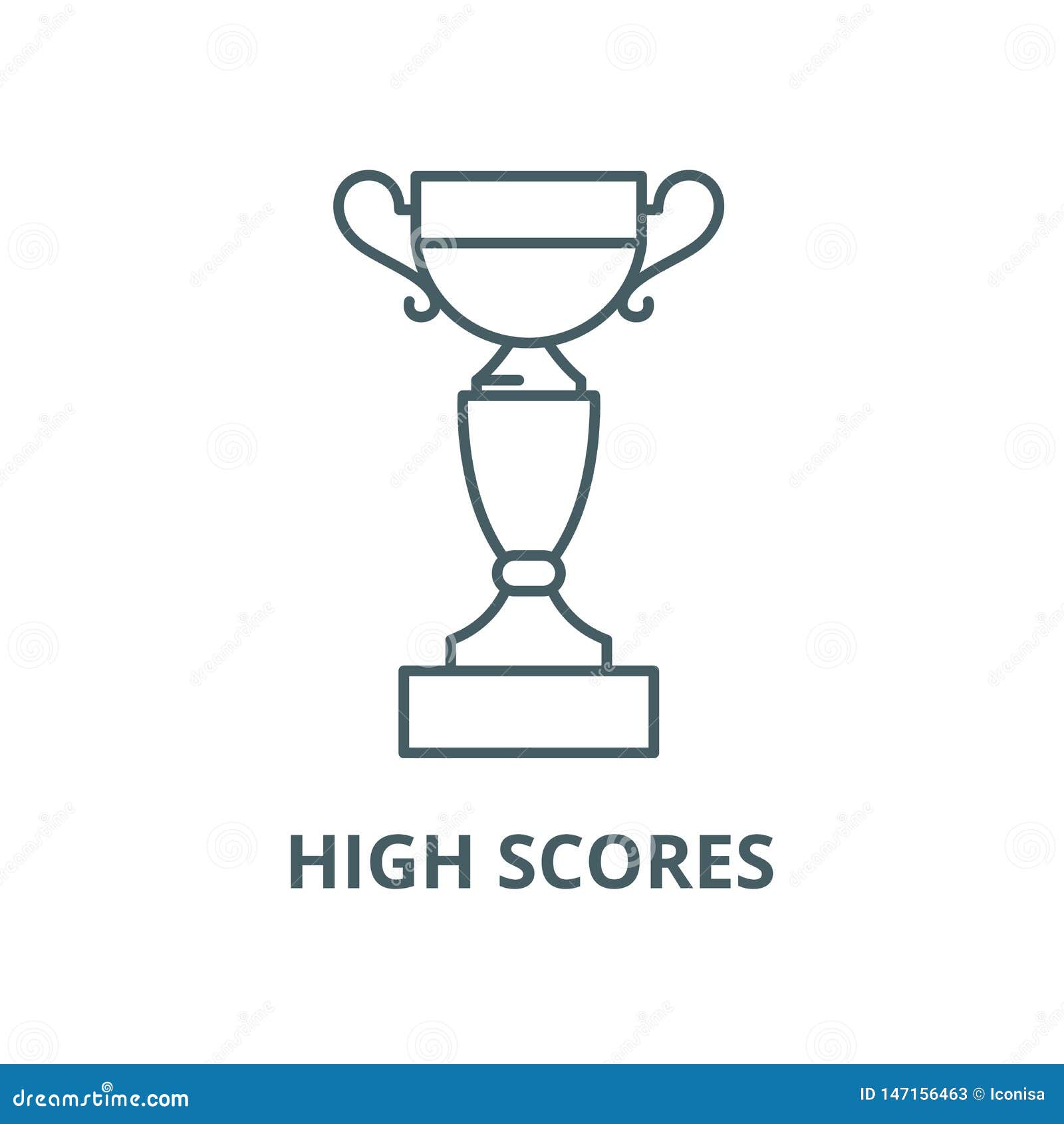 High Scores Vector Line Icon, Linear Concept, Outline Sign, Symbol ...