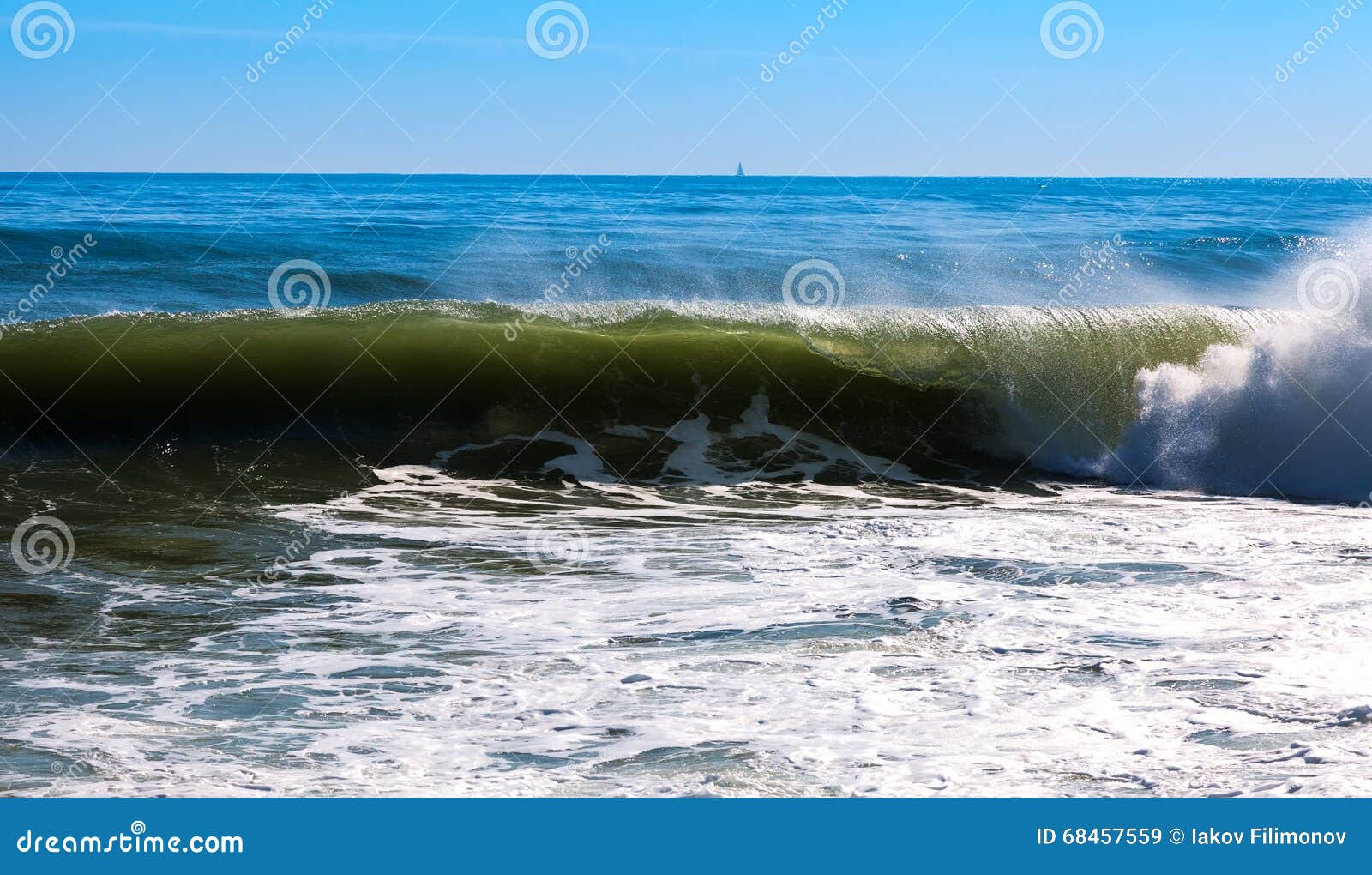 High sea wave stock image. Image of nature, horizon, weather - 68457559