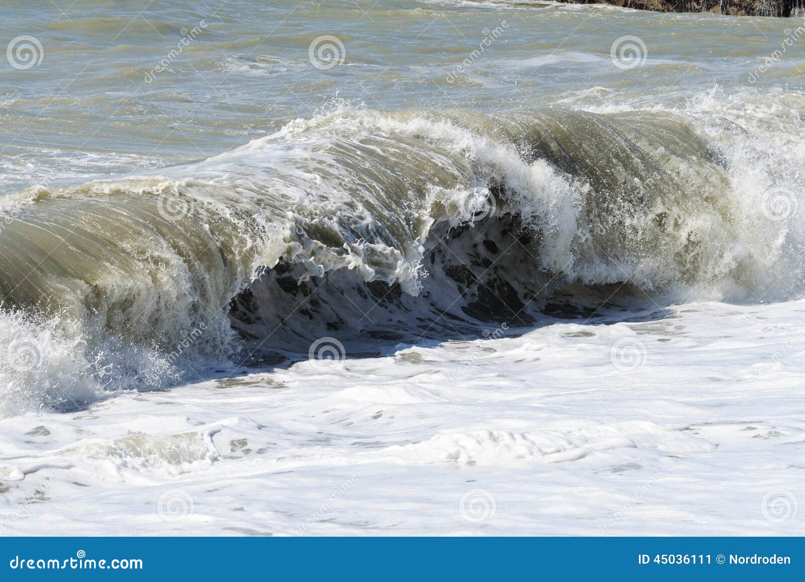 High sea wave. stock image. Image of nature, tidal, white - 45036111