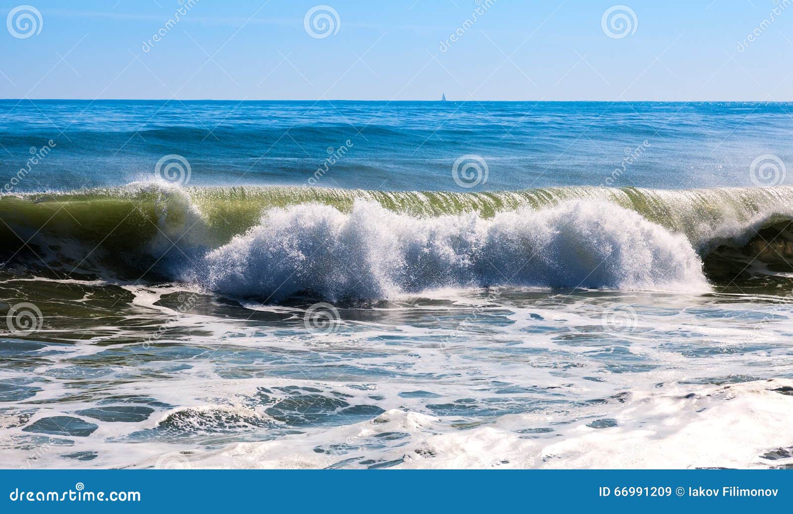 High Sea Wave during Strong Wind Stock Image - Image of weather ...