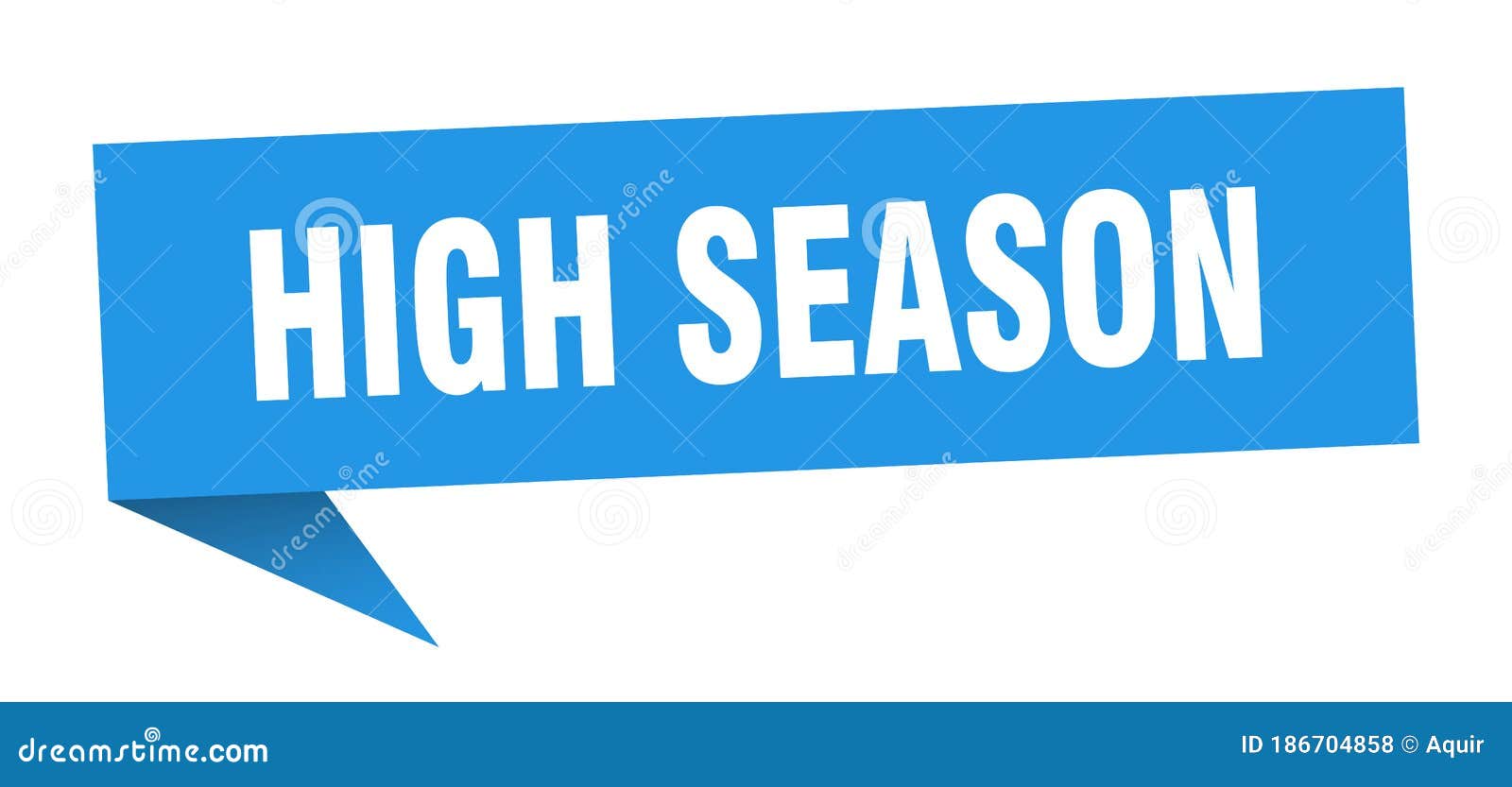 High Season Banner. High Season Speech Bubble Stock Vector ...