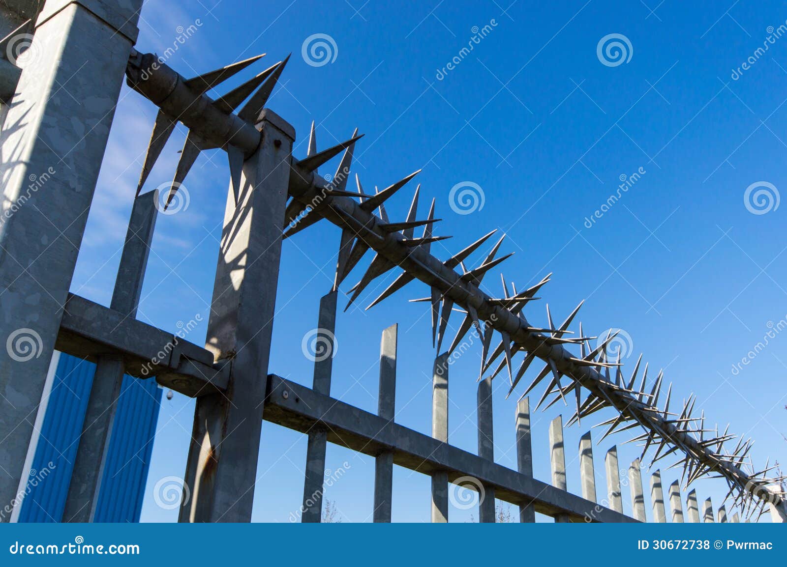 High security fence stock photo. Image of concept, steel - 30672738