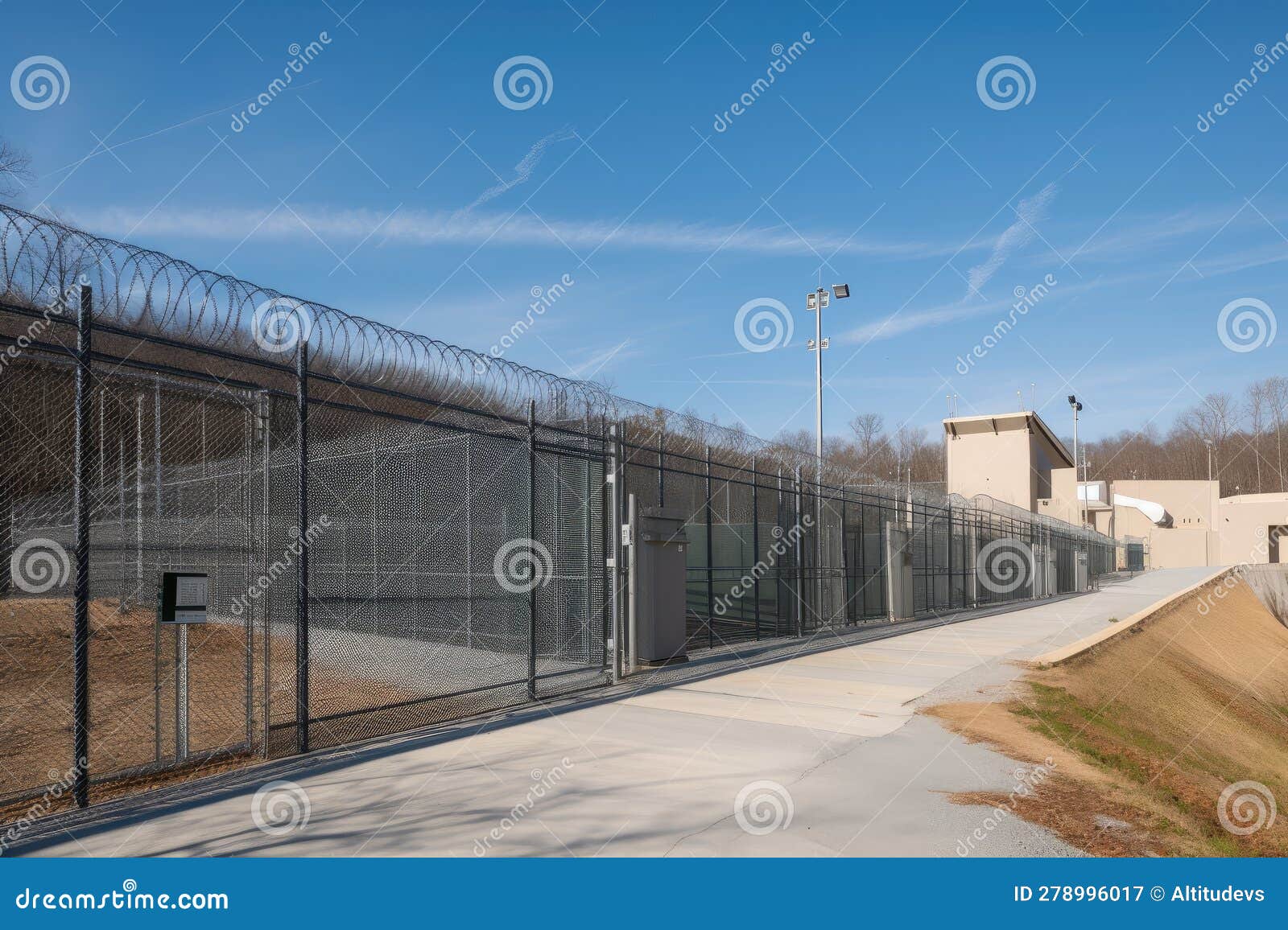 High-security Nuclear Waste Storage Facility with Perimeter Fence and ...