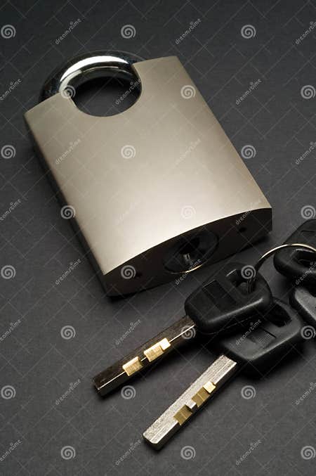 High Security Padlock with Special Keys Stock Photo - Image of strength ...