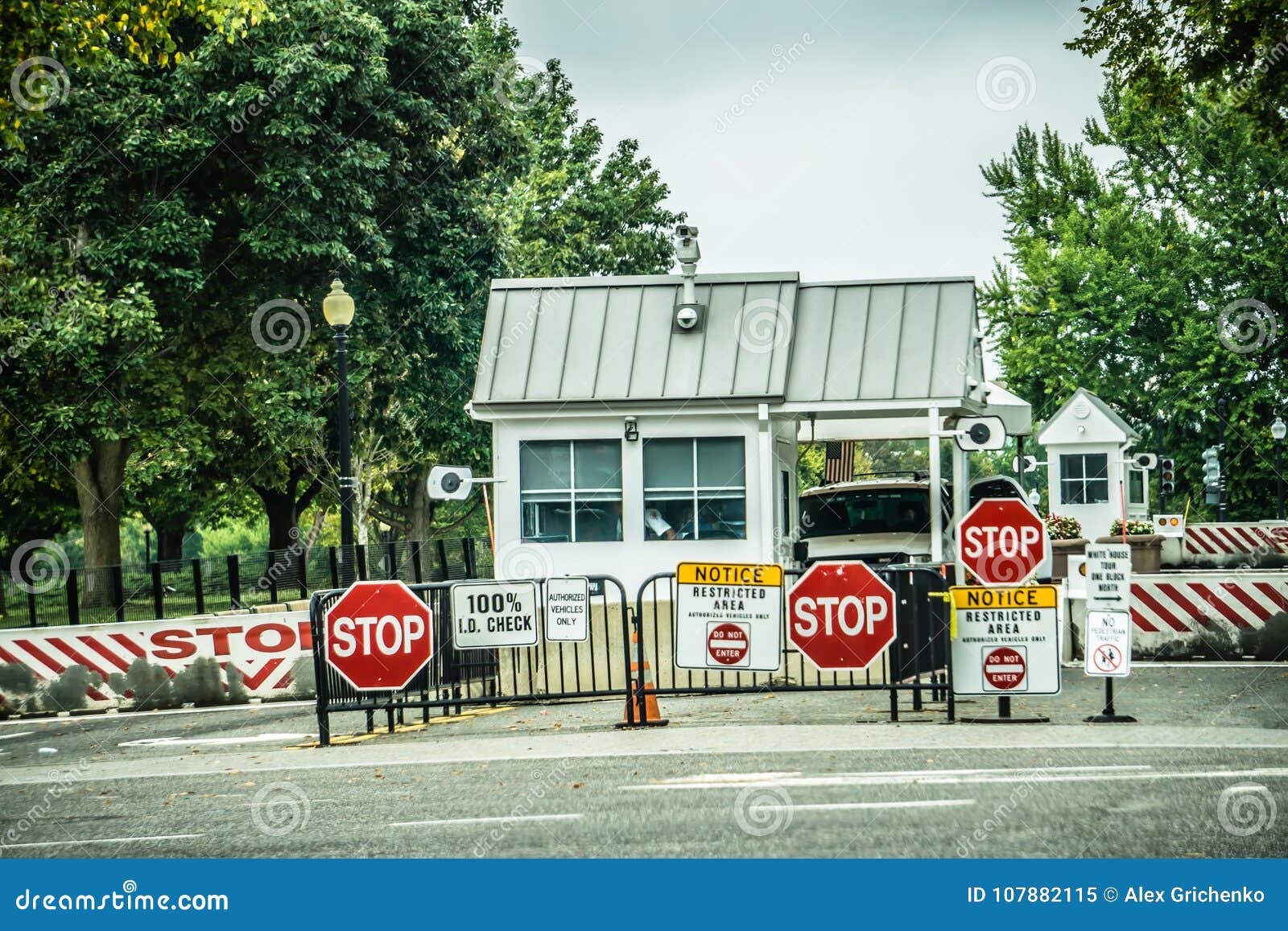 High Security Patrol Gates Booth Stock Image - Image of grandeur ...