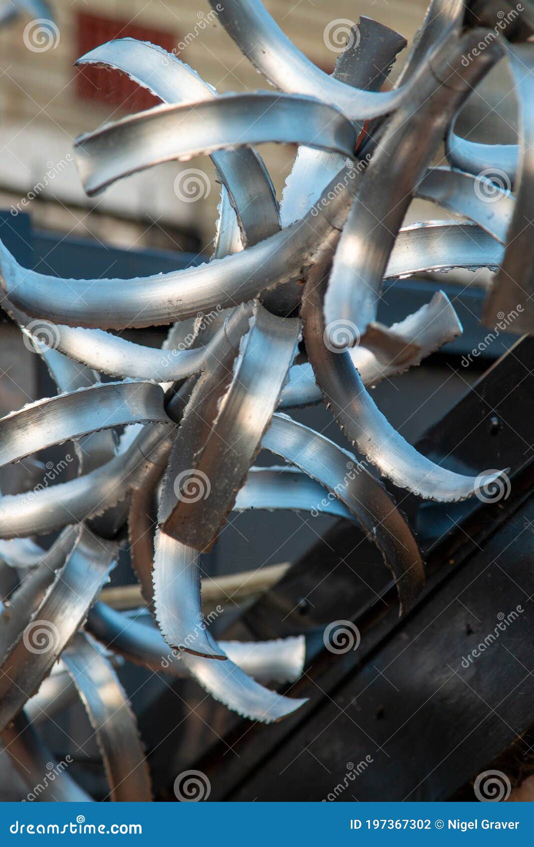 High Security Sharp Blades on a Fence Stock Photo - Image of blurry ...