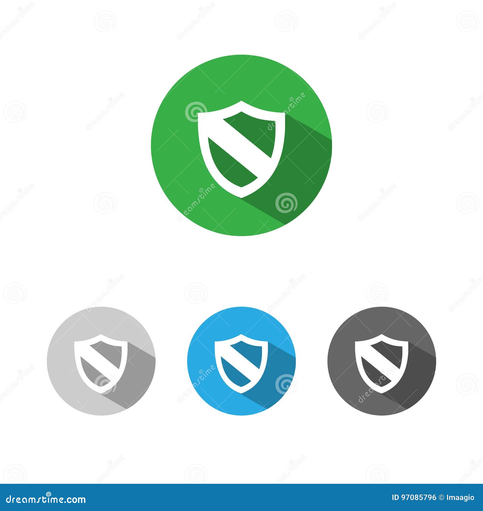 High Security Shield Icon with Shade Stock Vector - Illustration of ...