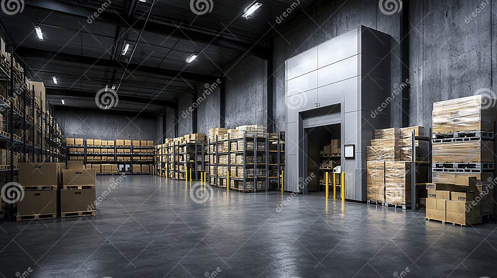 High-security Storage Solutions Modern Industrial Warehouse with ...