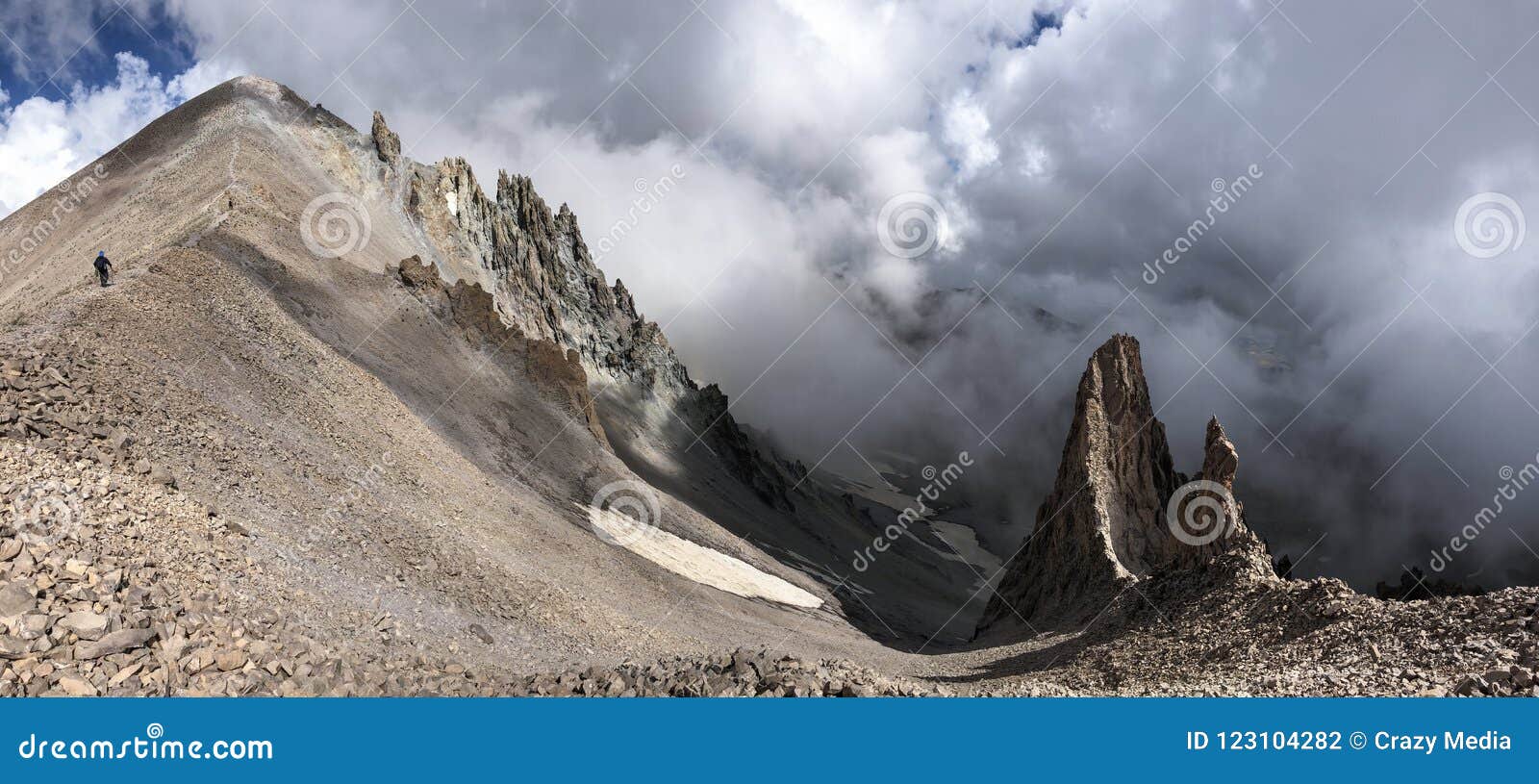 High, Sharp and Volcanic Mountain Walk Stock Photo - Image of sportive ...
