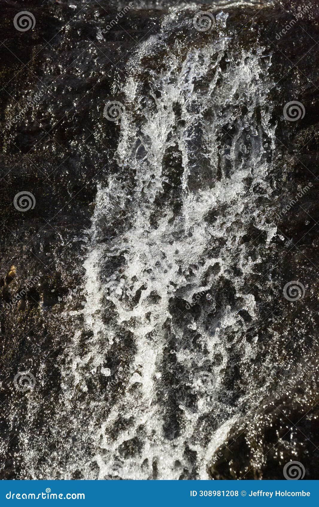 High Shutter Speed Reveals Patterns in a Splashing Waterfall Stock ...