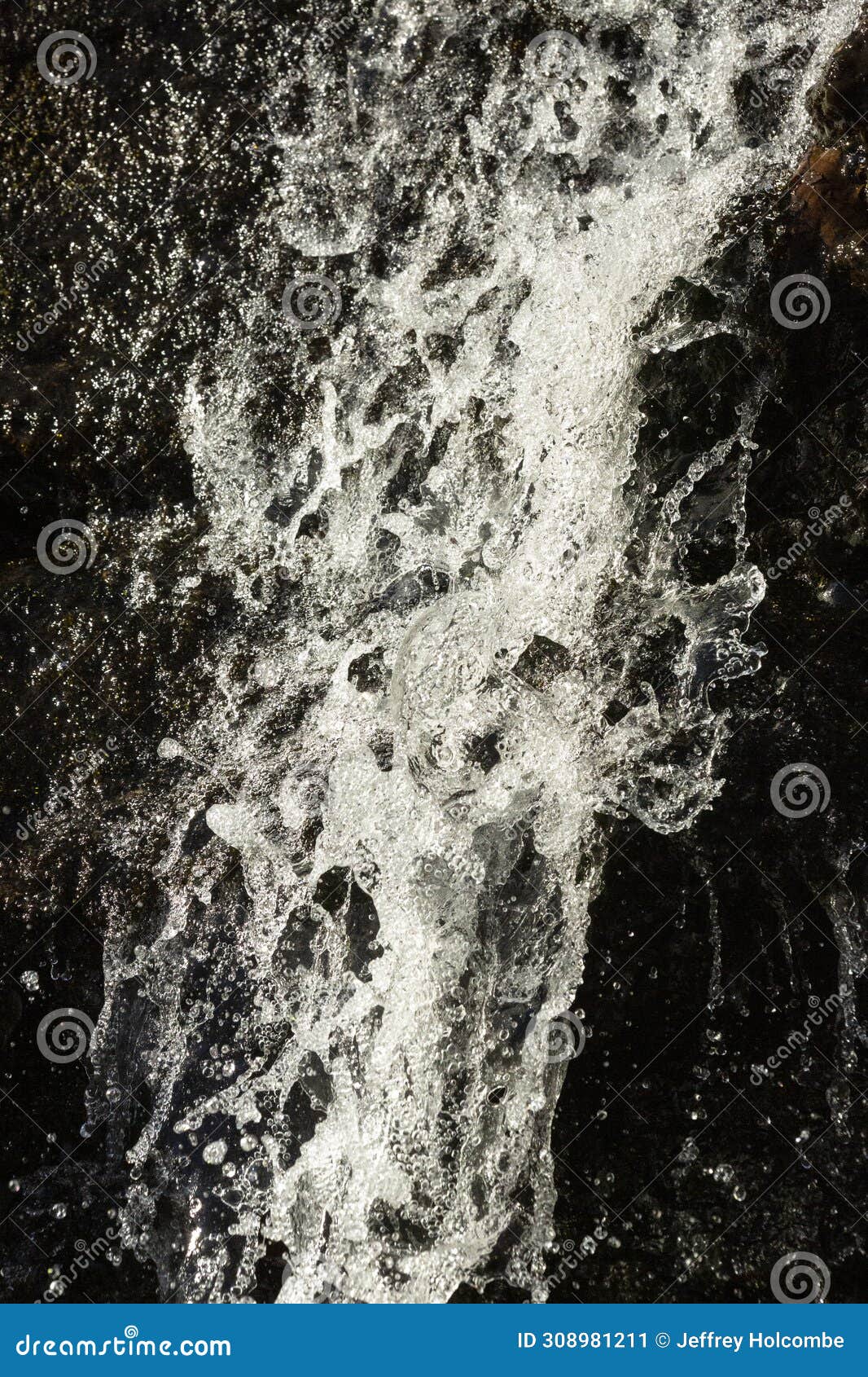 High Shutter Speed Reveals Patterns in a Splashing Waterfall Stock ...