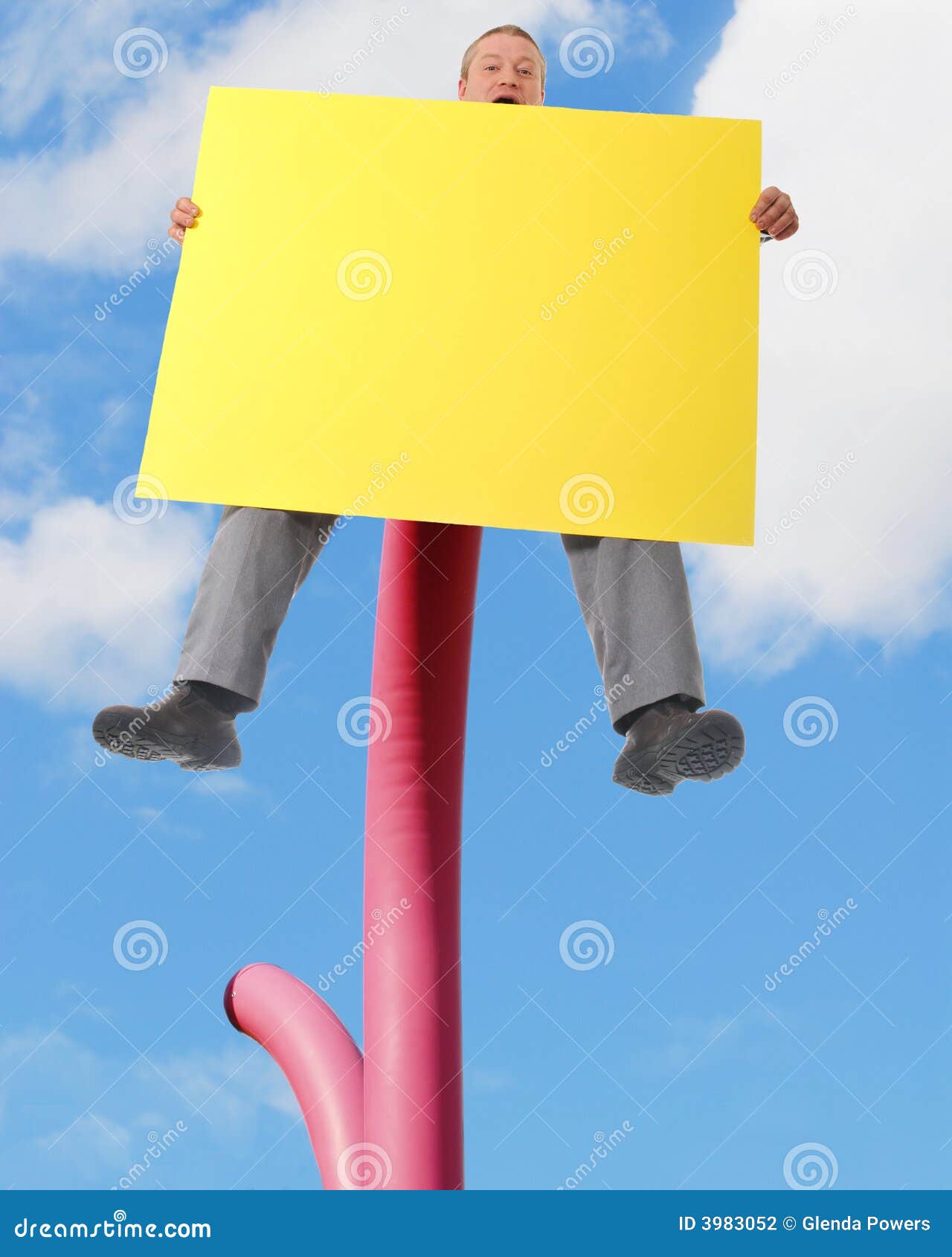 High Sign stock photo. Image of holding, calling, post - 3983052