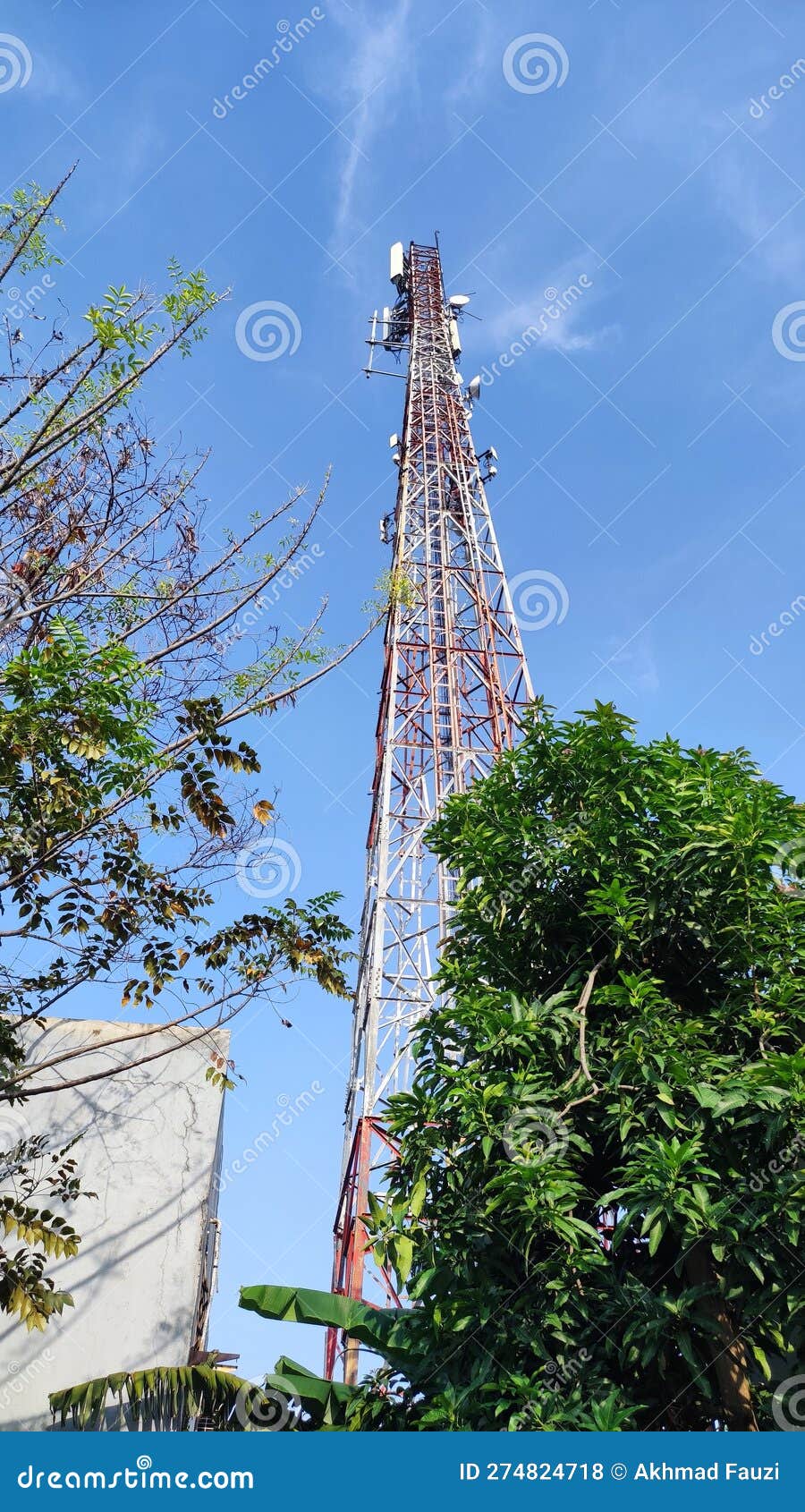 The High Signal Transmitter Pole Rises. Stock Photo - Image of ...