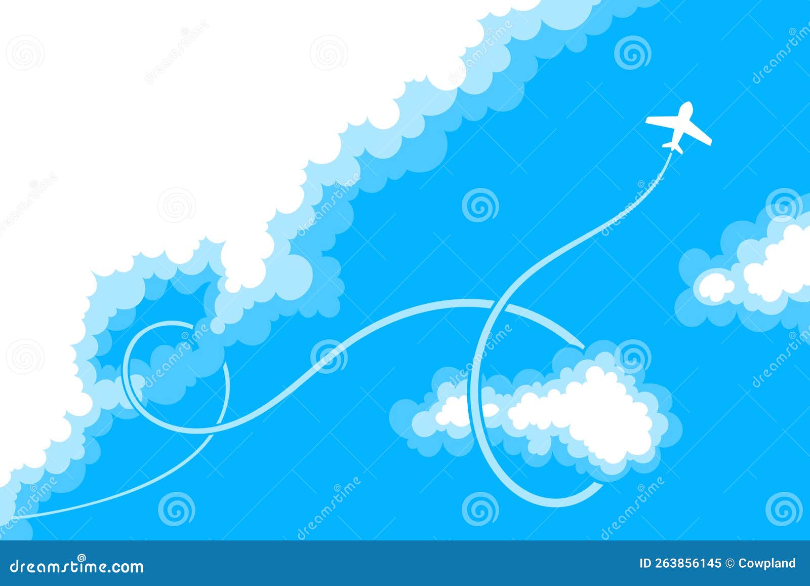 Plane Loop And Arc Track Isolated On Transparent Background. Cartoon ...