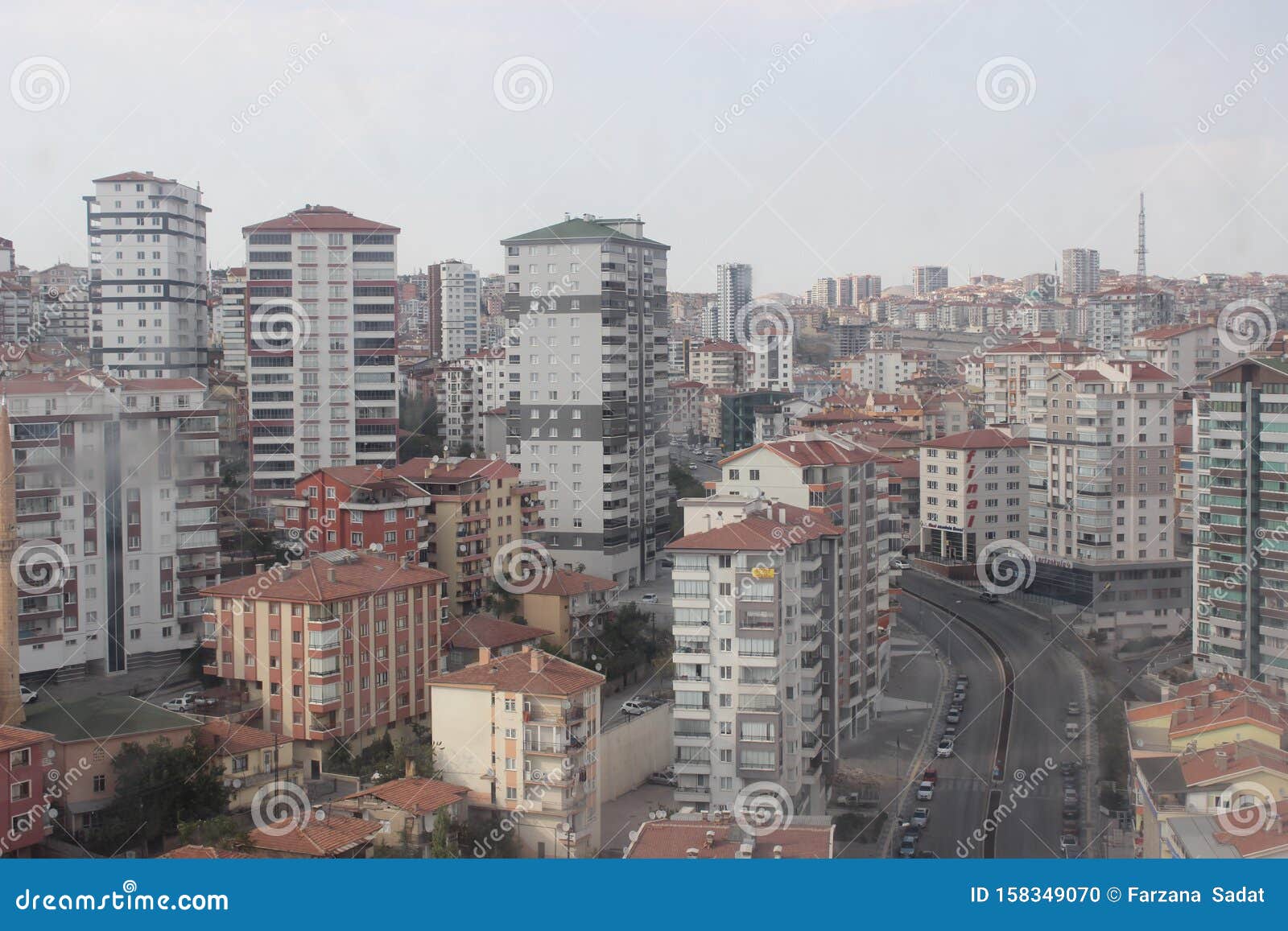 Teleferic in the sky stock photo. Image of buildings - 158349070